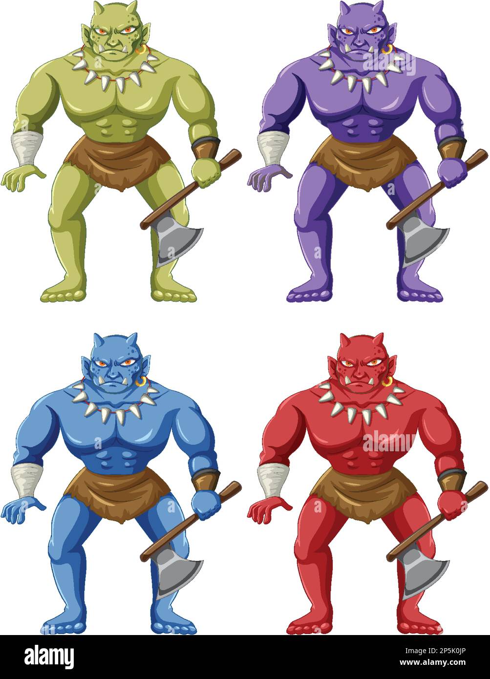 Set of troll cartoon character illustration Stock Vector Image & Art ...