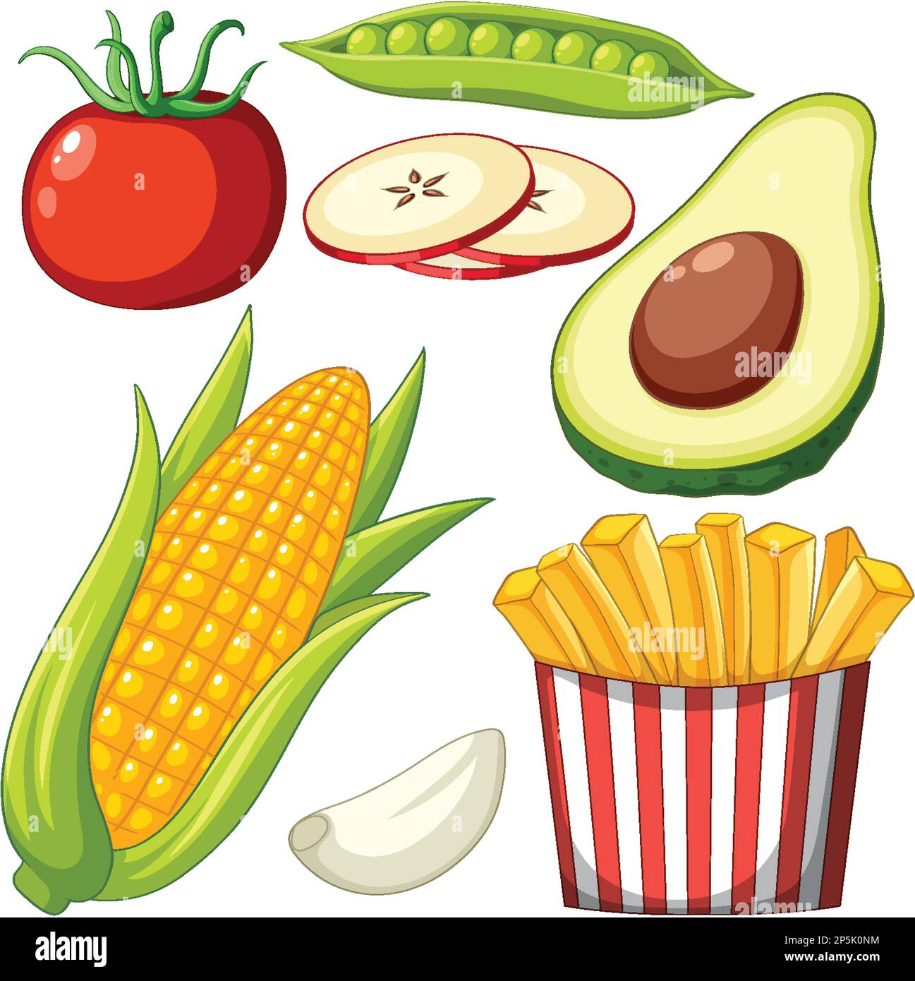 Set of mix food illustration Stock Vector Image & Art - Alamy