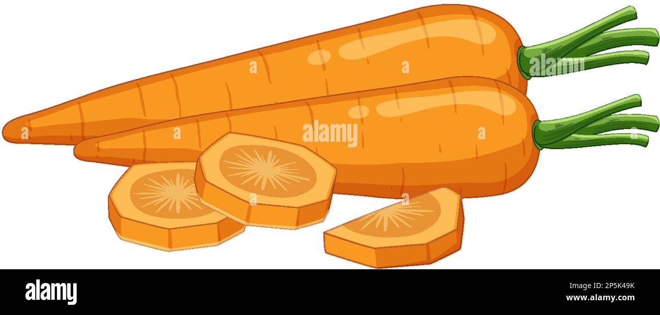 Carrot cartoon style isolated illustration Stock Vector Image & Art - Alamy