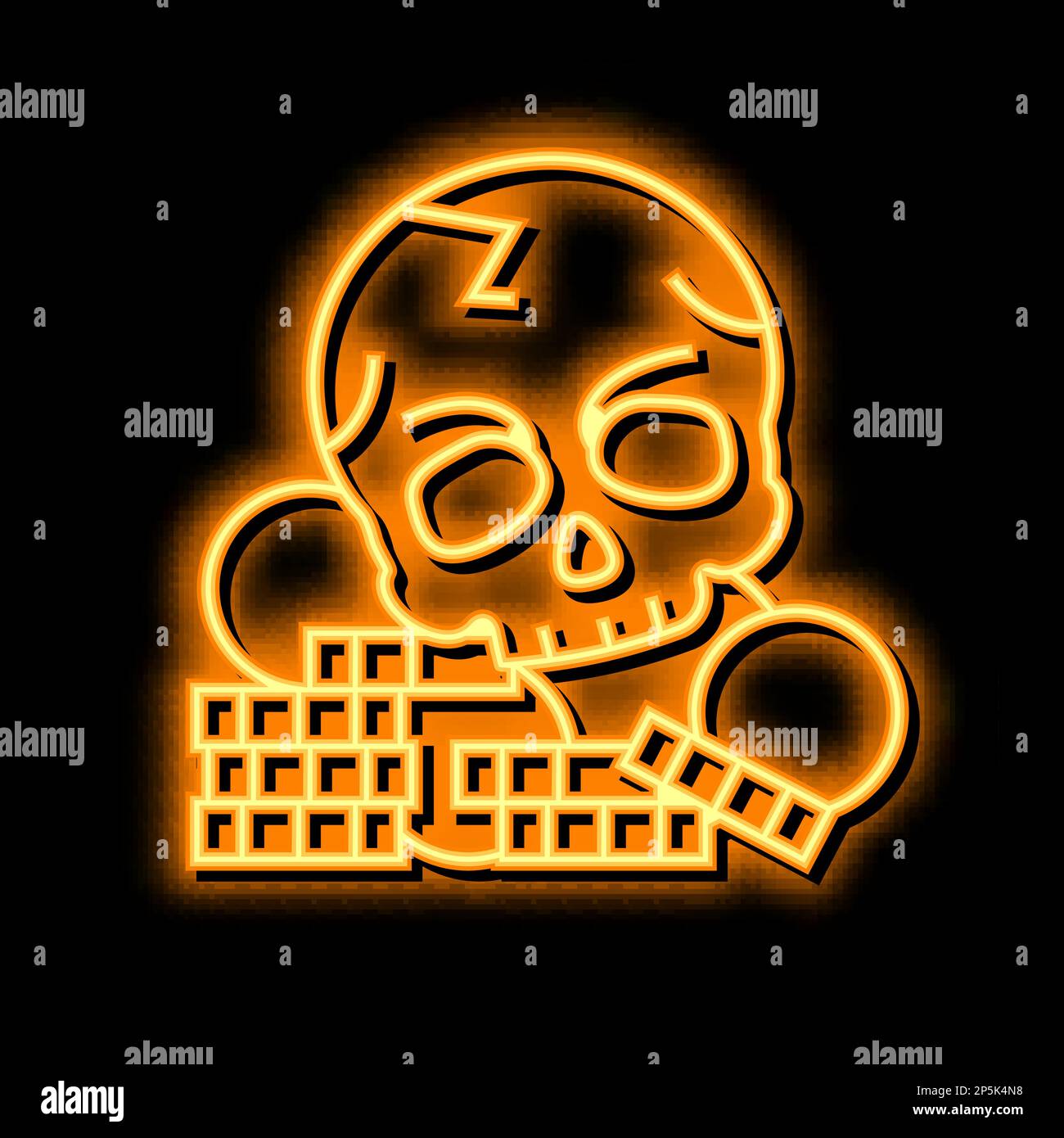 skull treasure neon glow icon illustration Stock Vector Image & Art - Alamy