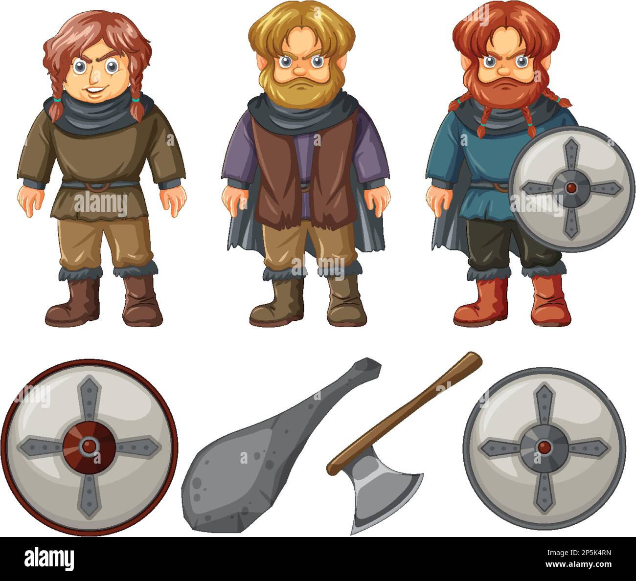 Dwarf warrior illustration Stock Vector Images - Alamy