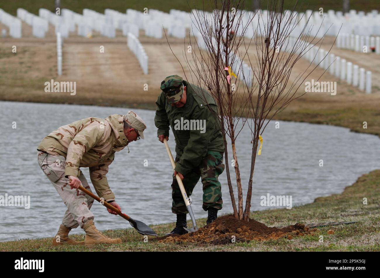 United States Air Force Master Sergeant Douglas Skinner, left, and U.S ...