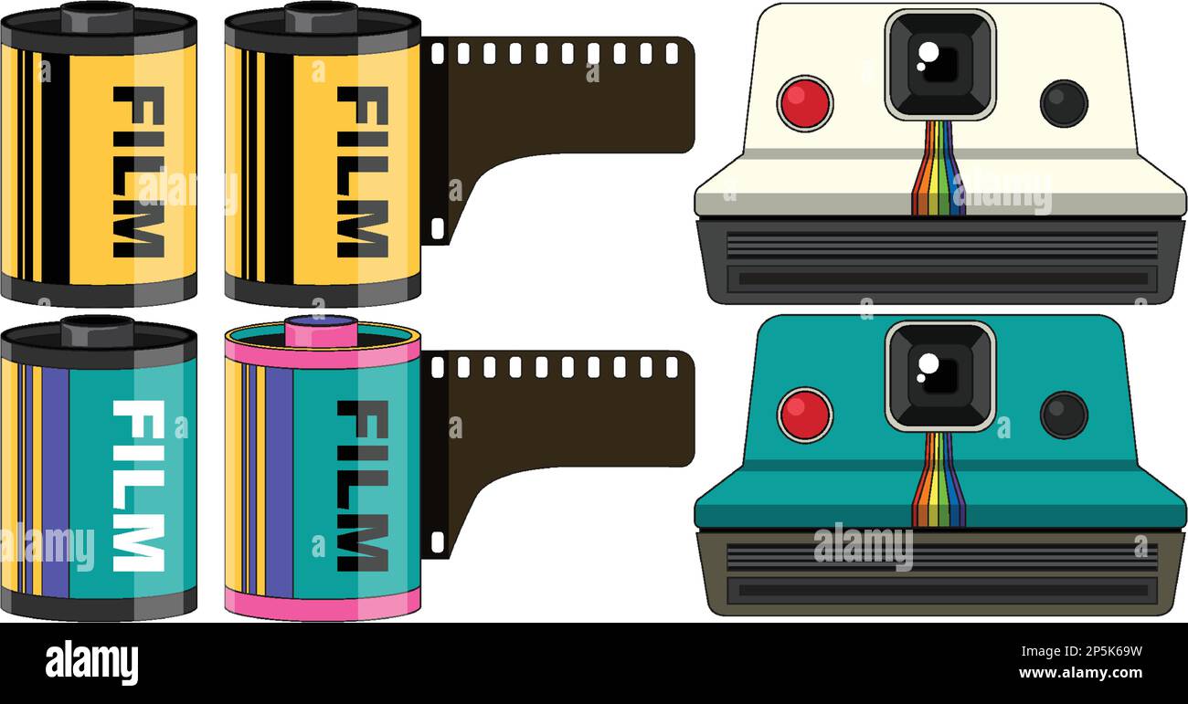 Retro objects and electronic devices illustration Stock Vector Image ...