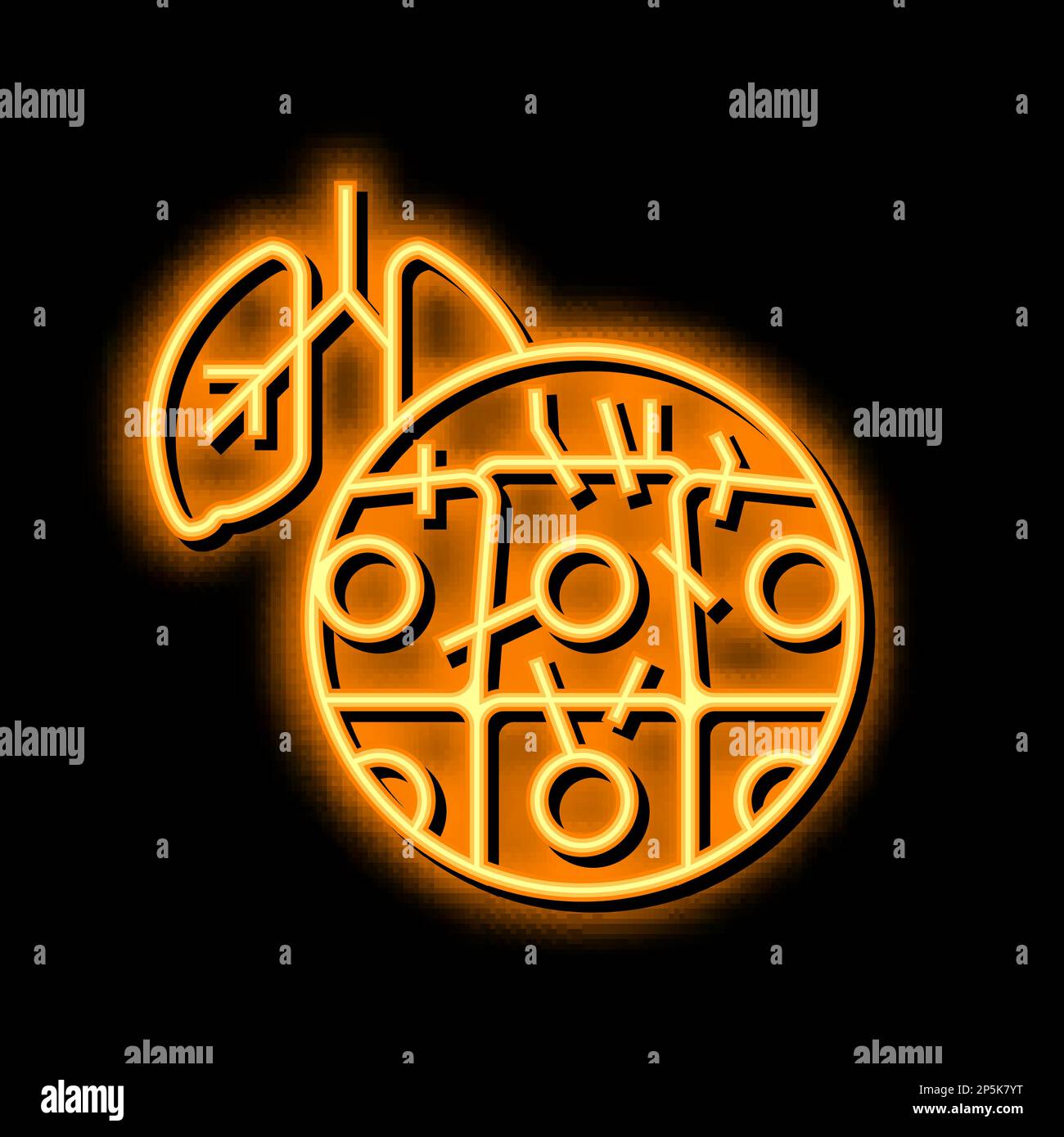 painful coughing symptom mesothelioma neon glow icon illustration Stock Vector Image & Art - Alamy