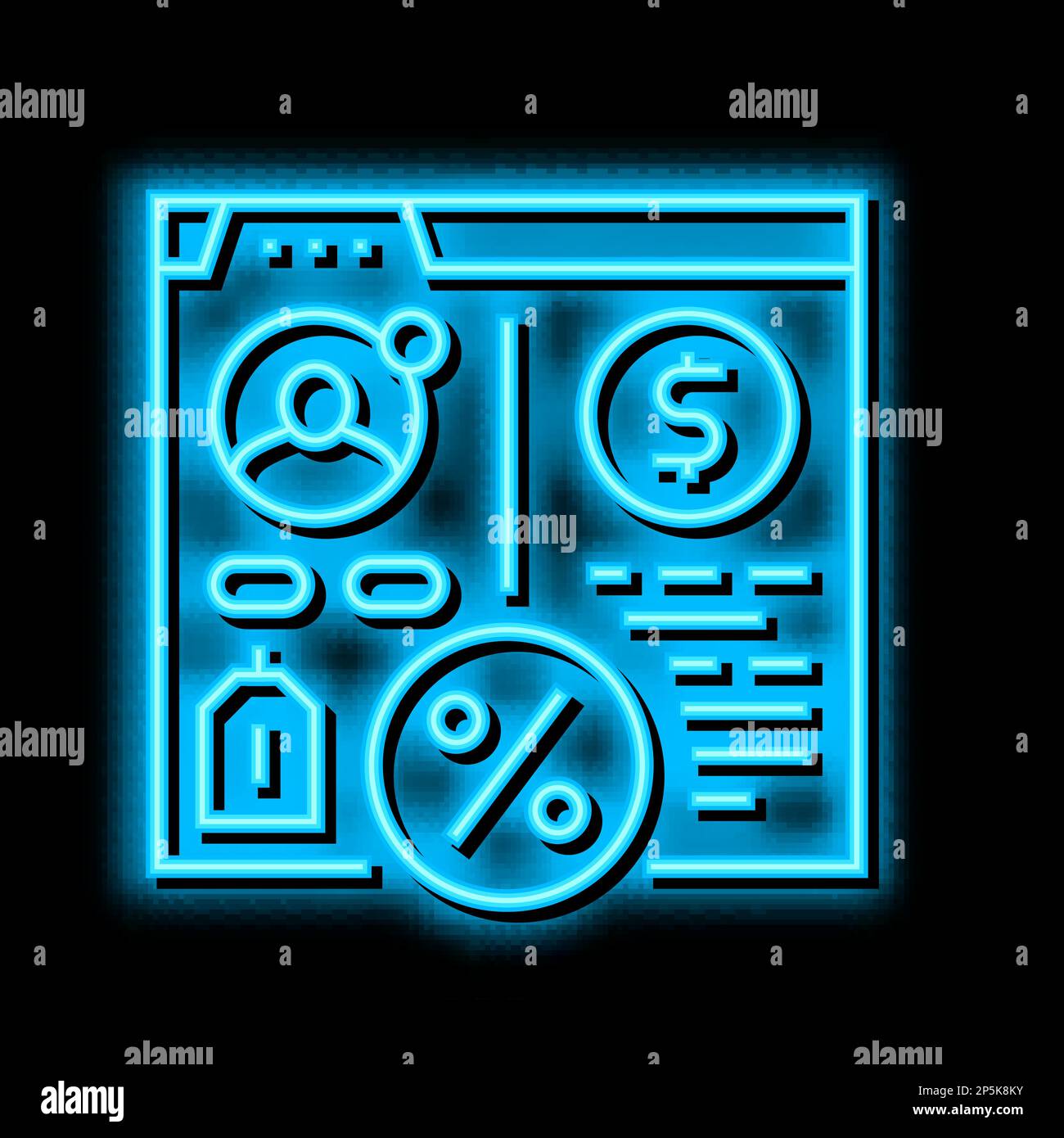 lending finance neon glow icon illustration Stock Vector Image & Art ...