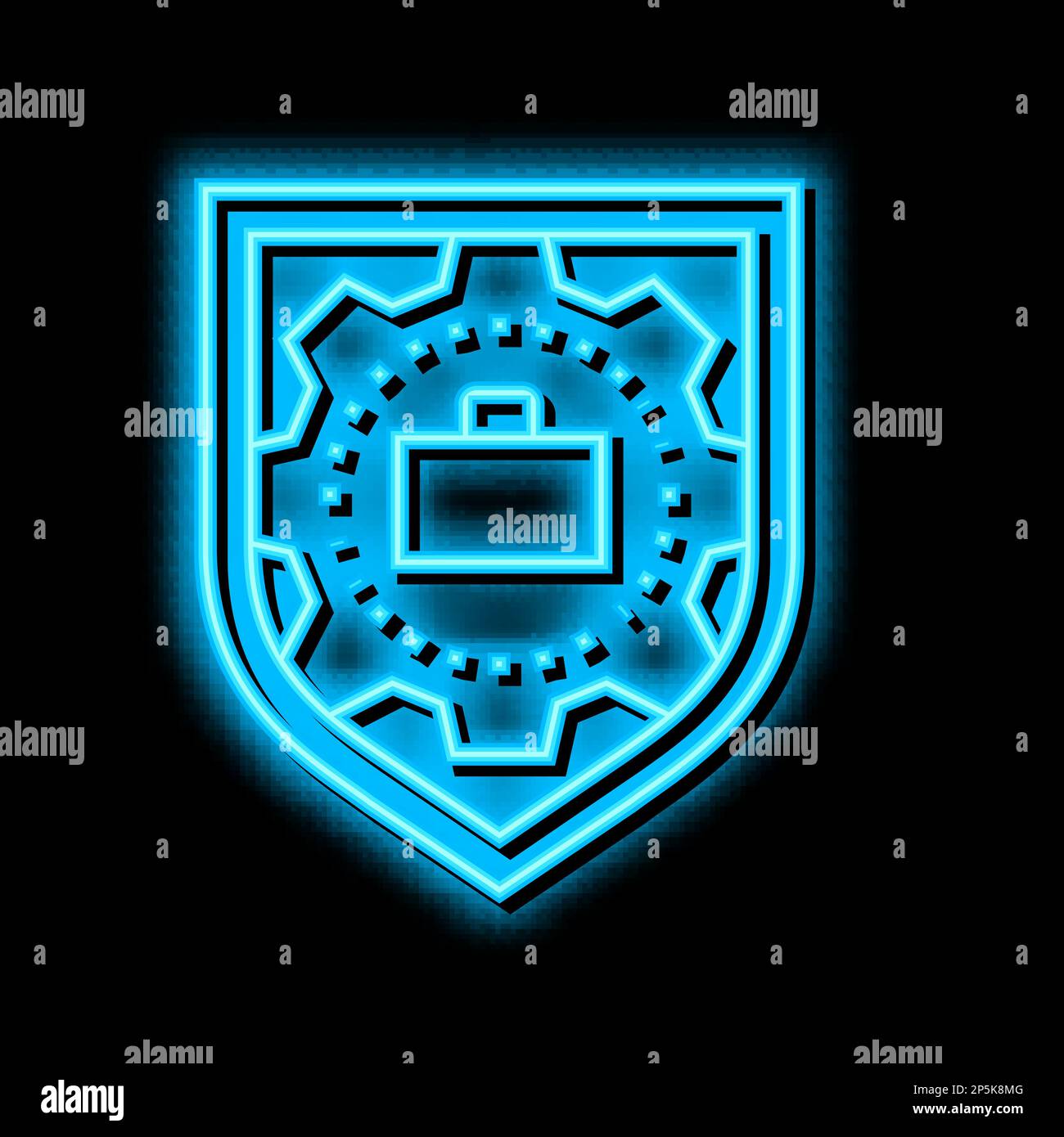 occupational safety and health neon glow icon illustration Stock Vector ...