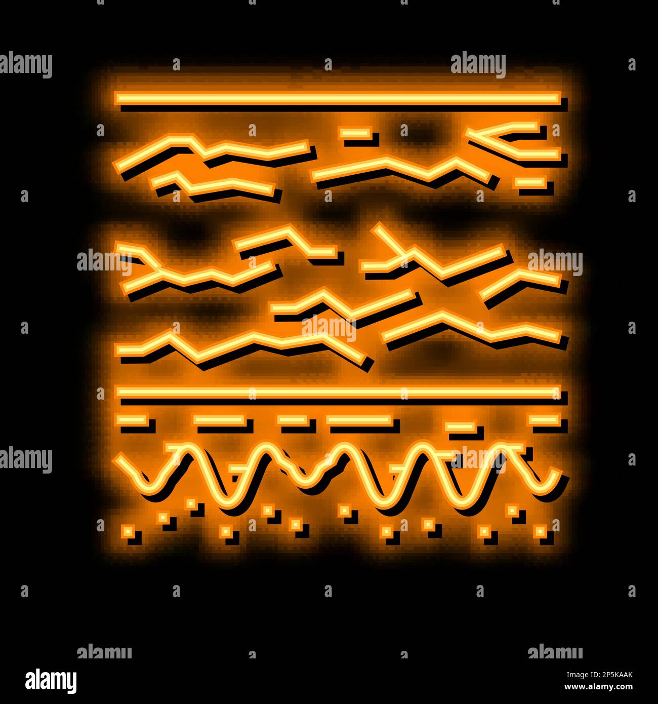 Very Dry Skin Neon Glow Icon Illustration Stock Vector Image And Art Alamy