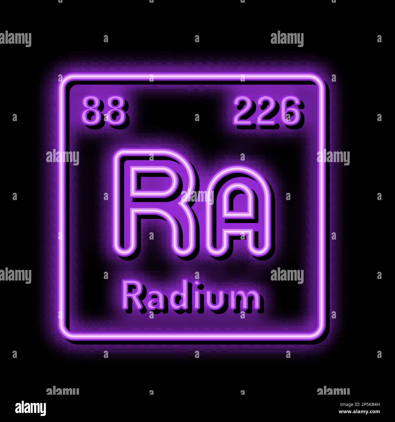 radium chemical element neon glow icon illustration Stock Vector Image ...