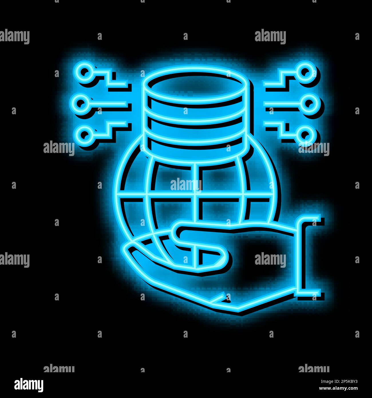 big data for sustainable development social problem neon glow icon ...