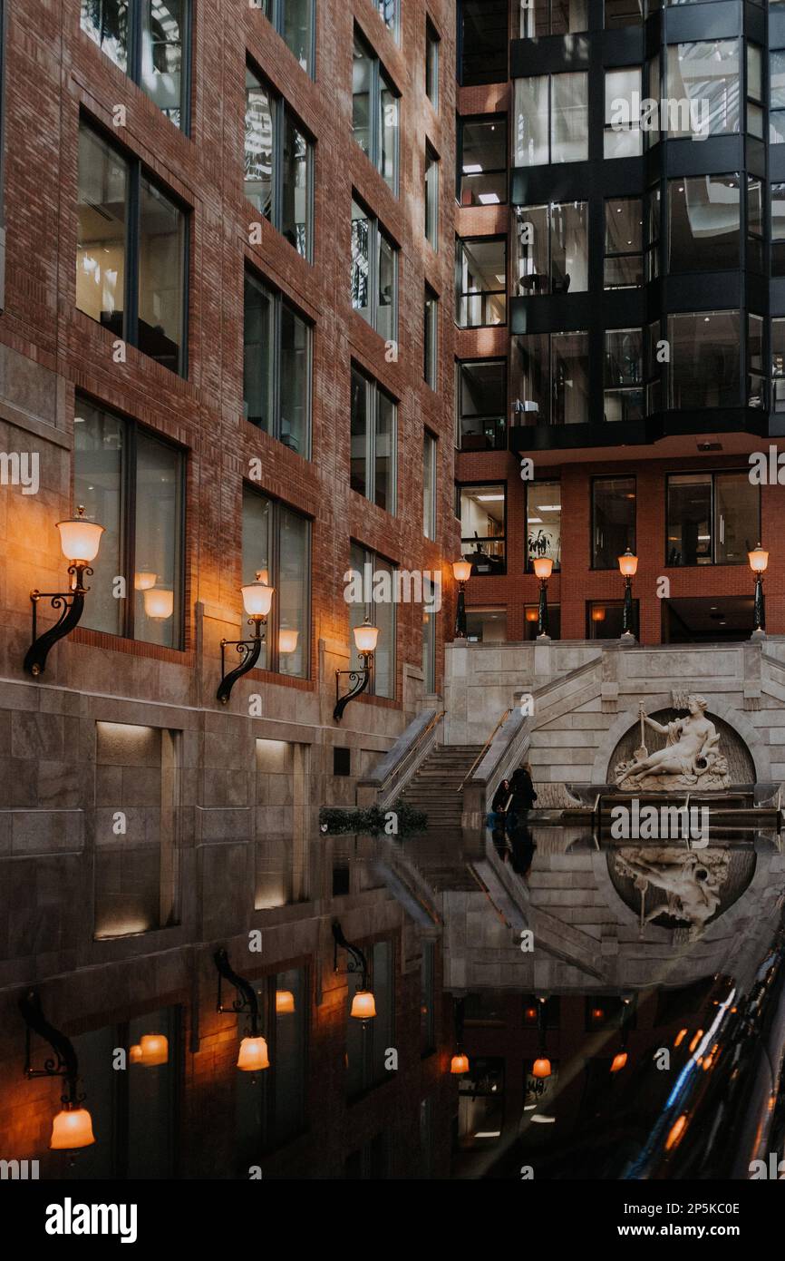 A tranquil riverside landscape featuring an aged stone bridge, a grand ...