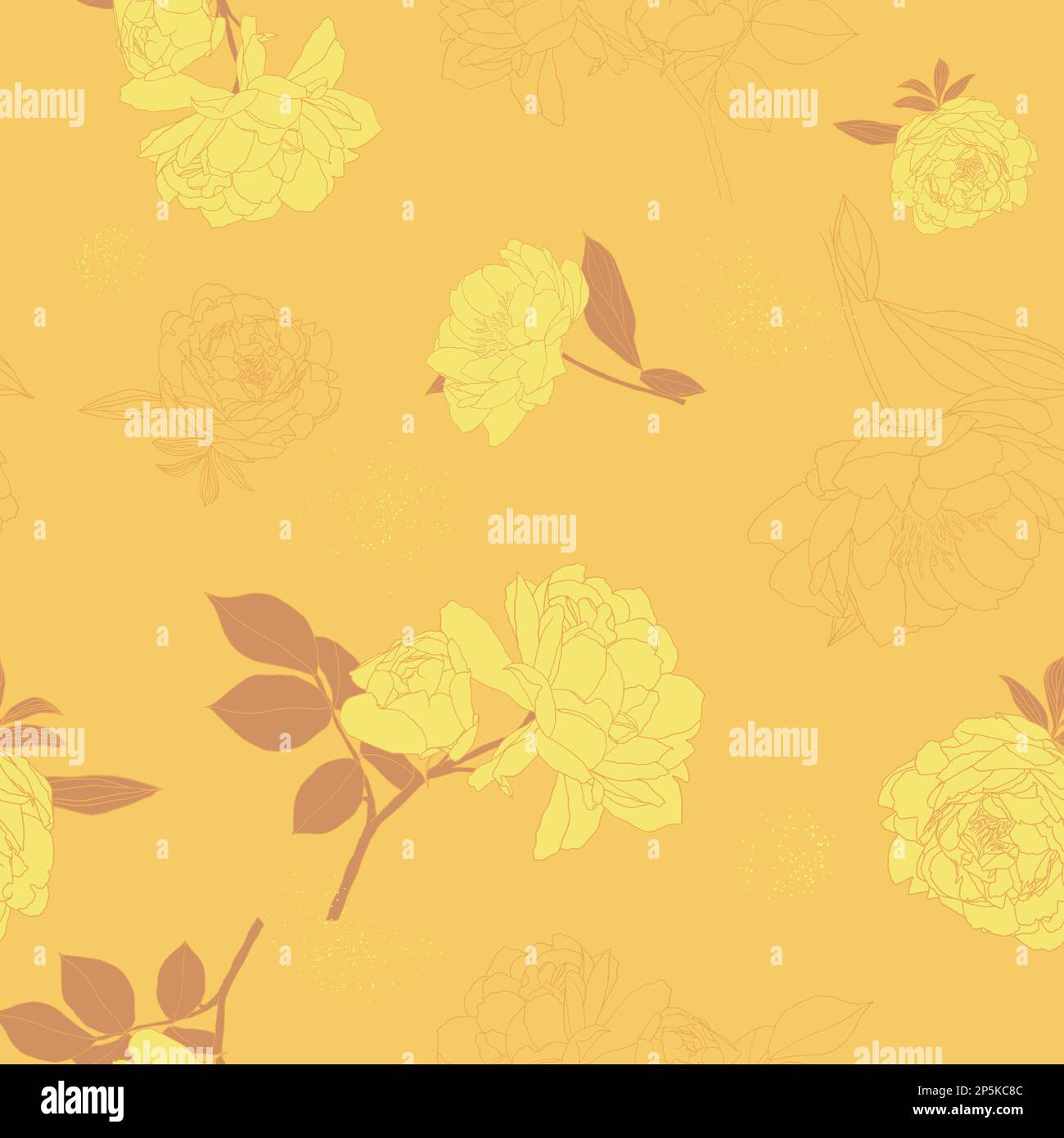 Floral seamless pattern elegant boho hand drawn style vector Stock ...