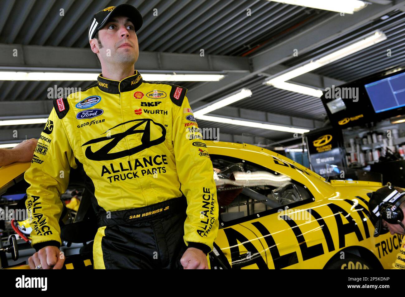 Sam Hornish Jr. during practice for the NASCAR Nationwide Series ...