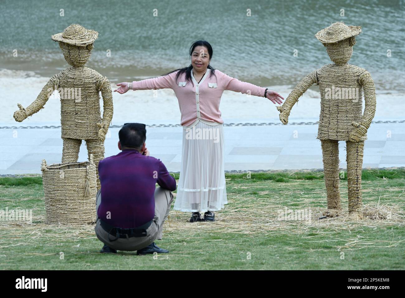 NANNING, CHINA - MARCH 6, 2023 - Visitors view cute animals made of ...