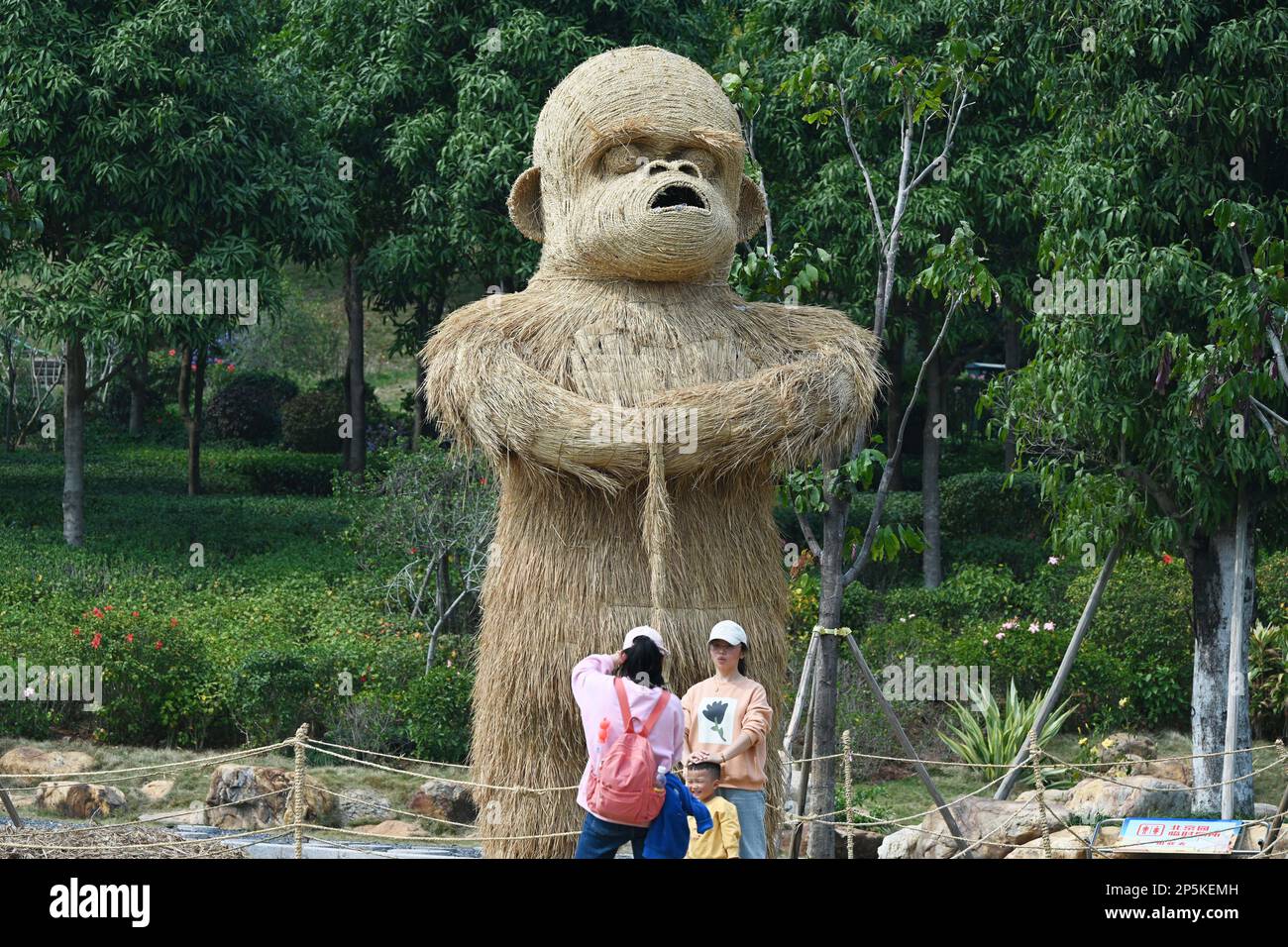 NANNING, CHINA - MARCH 6, 2023 - Visitors view cute animals made of ...