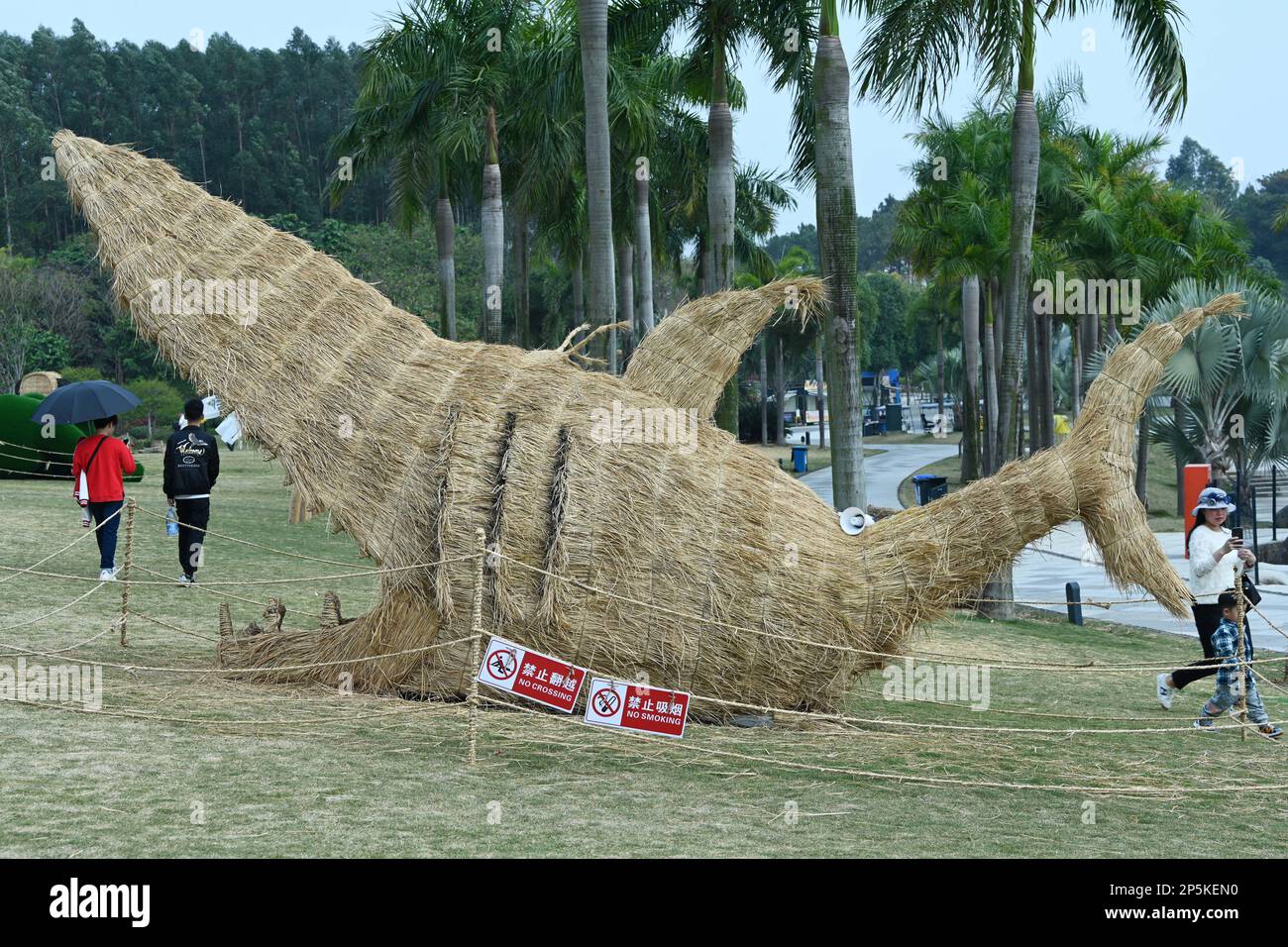 NANNING, CHINA - MARCH 6, 2023 - Visitors view cute animals made of ...