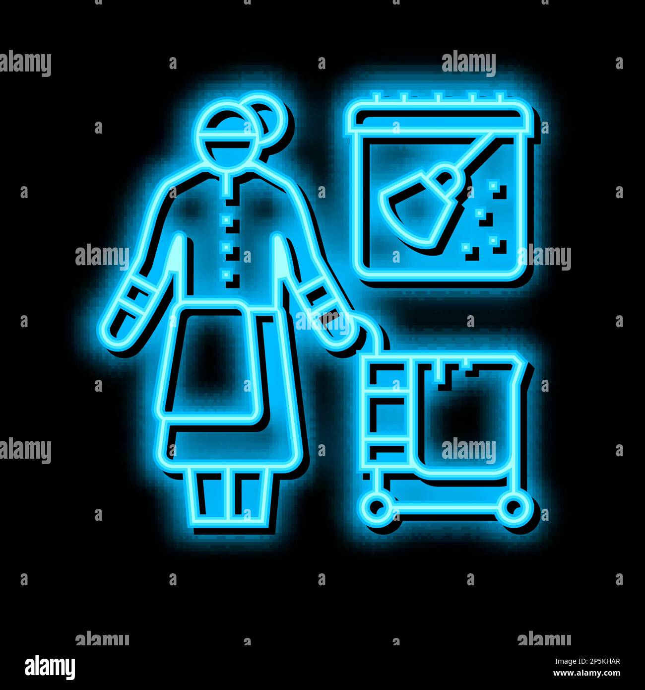 regular cleaning neon glow icon illustration Stock Vector Image & Art ...