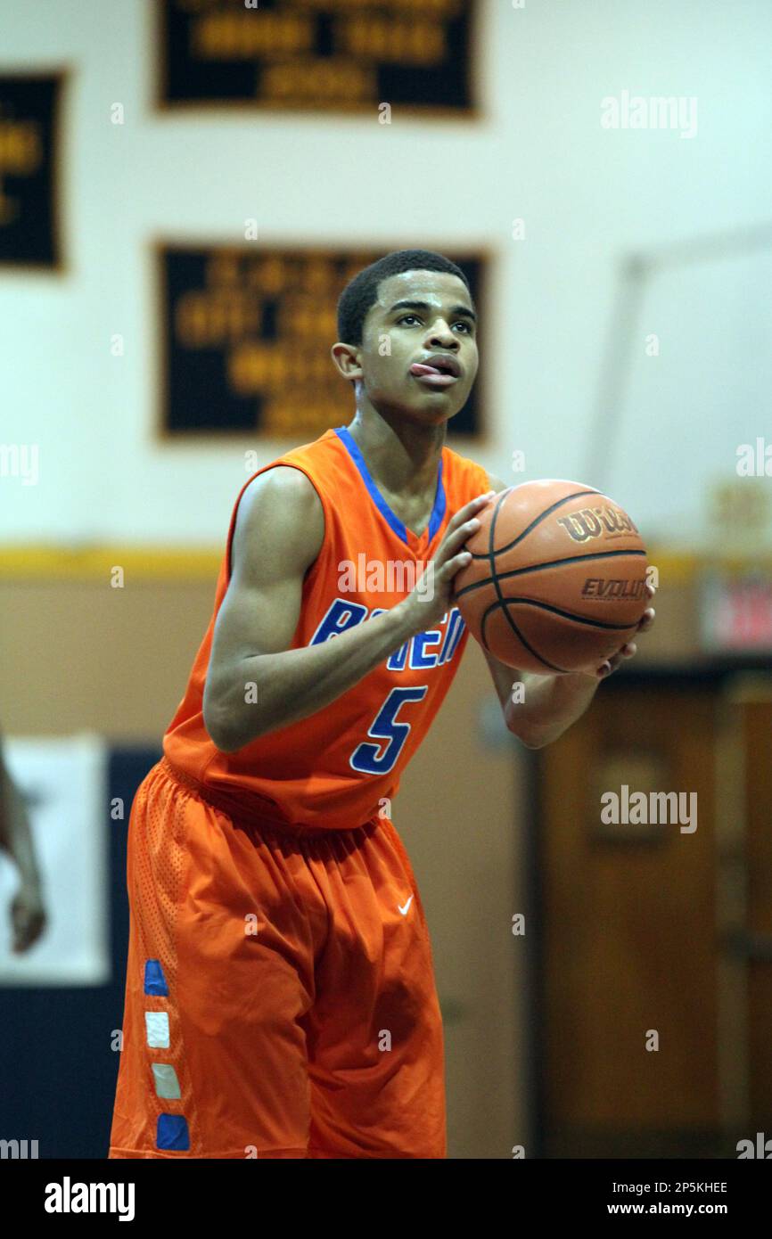St. Raymond's Troy Ferguson #5 takes a free throw against Cardinal ...
