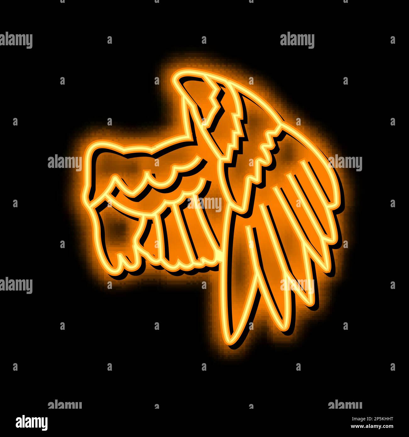 wing bird neon glow icon illustration Stock Vector Image & Art - Alamy