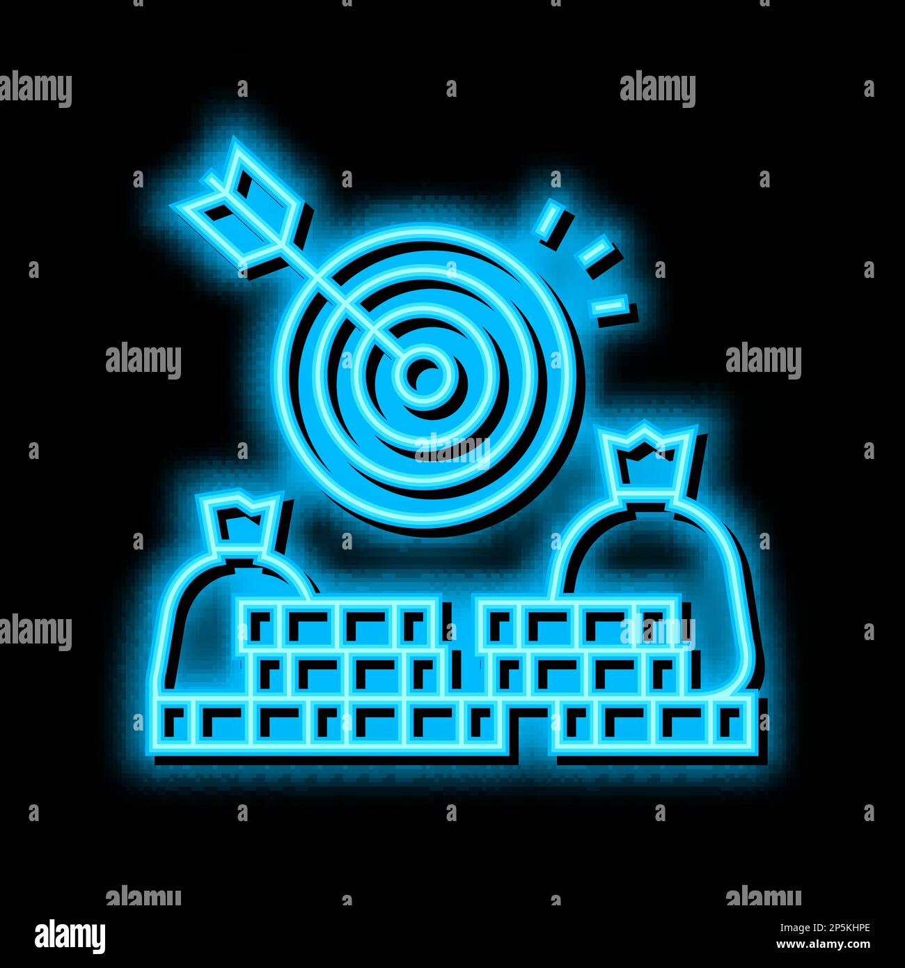 money earning target neon glow icon illustration Stock Vector Image ...