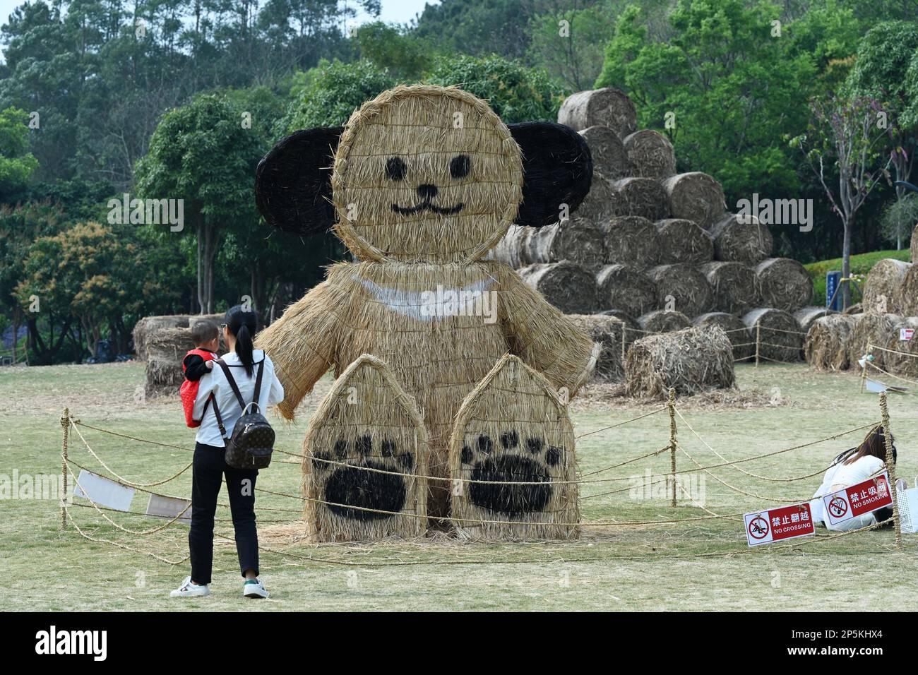 NANNING, CHINA - MARCH 6, 2023 - Visitors view cute animals made of ...