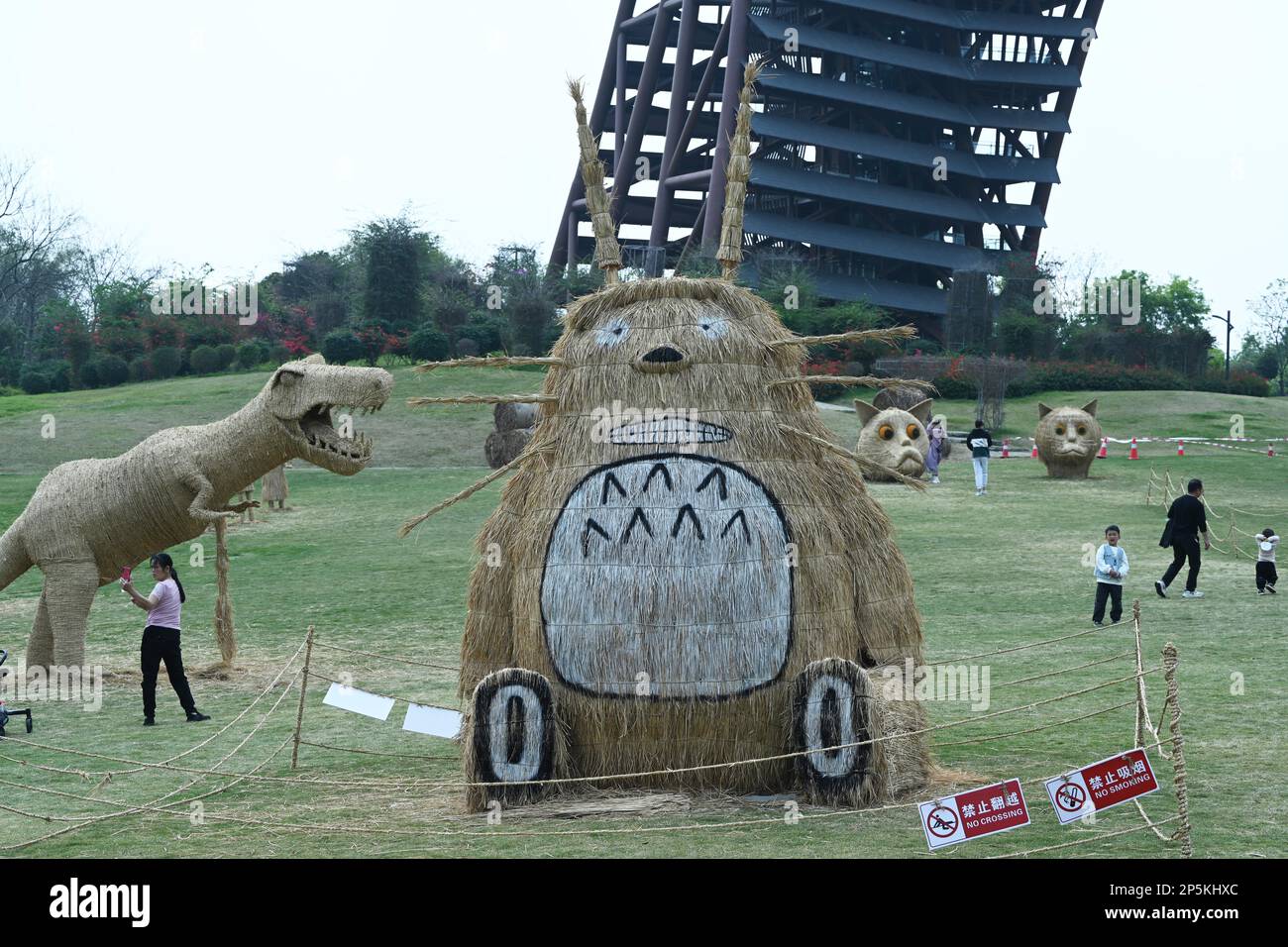 NANNING, CHINA - MARCH 6, 2023 - Visitors view cute animals made of ...