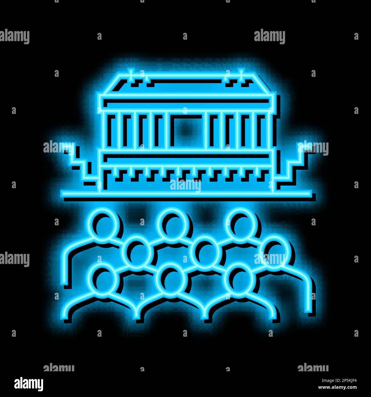 theater ancient greece neon glow icon illustration Stock Vector Image ...