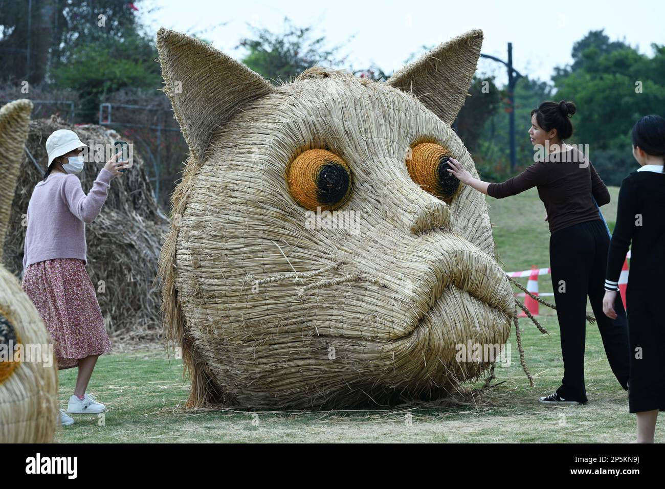 NANNING, CHINA - MARCH 6, 2023 - Visitors view cute animals made of ...