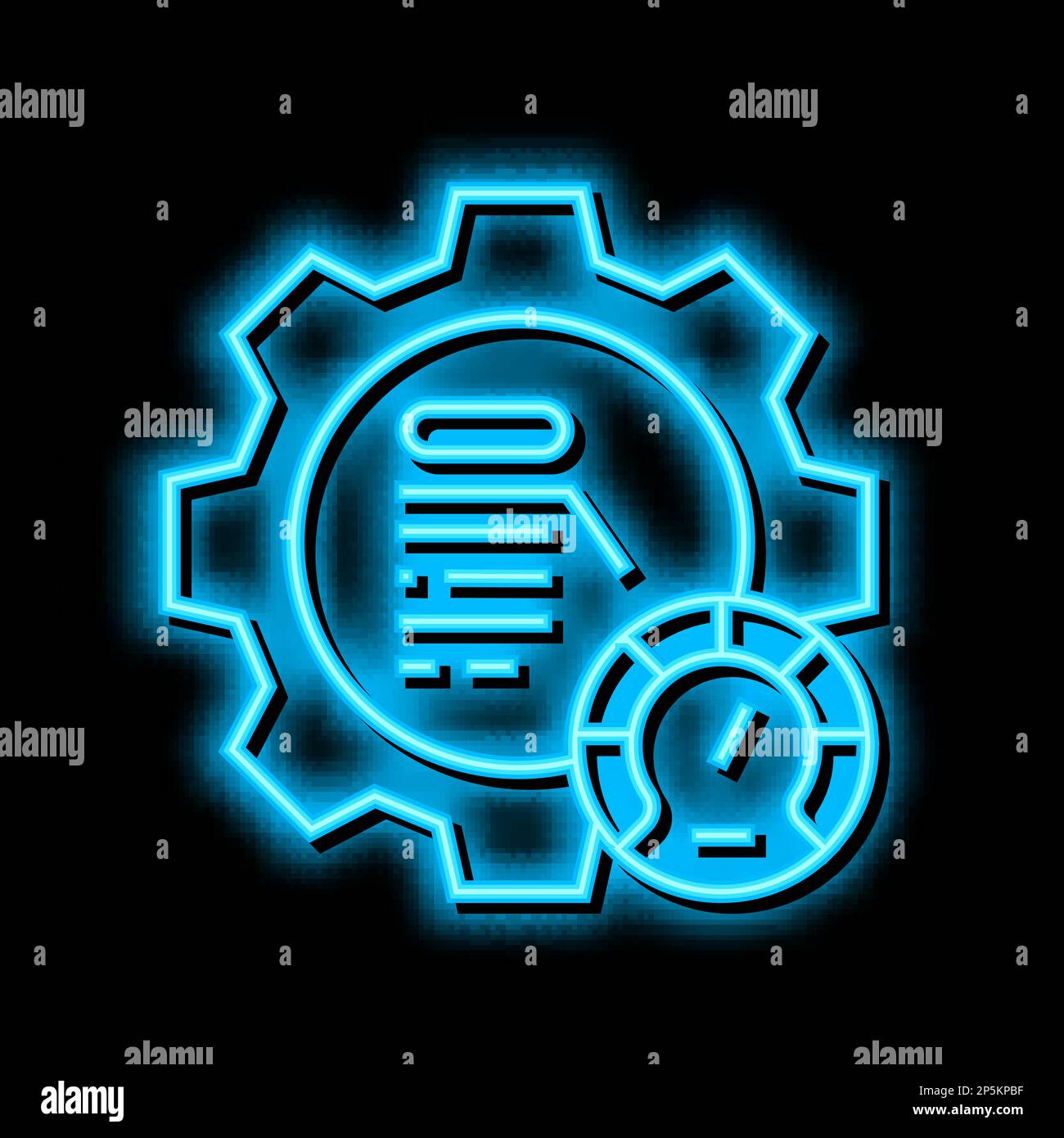 business motivation process neon glow icon illustration Stock Vector ...