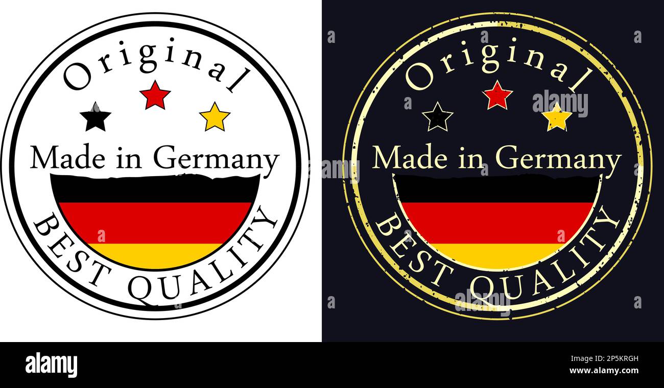 Round labels with flag, original best quality. Vector illustration of ...