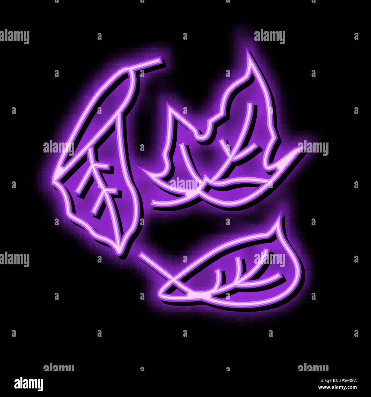 fall leaf autumn neon glow icon illustration Stock Vector Image & Art ...