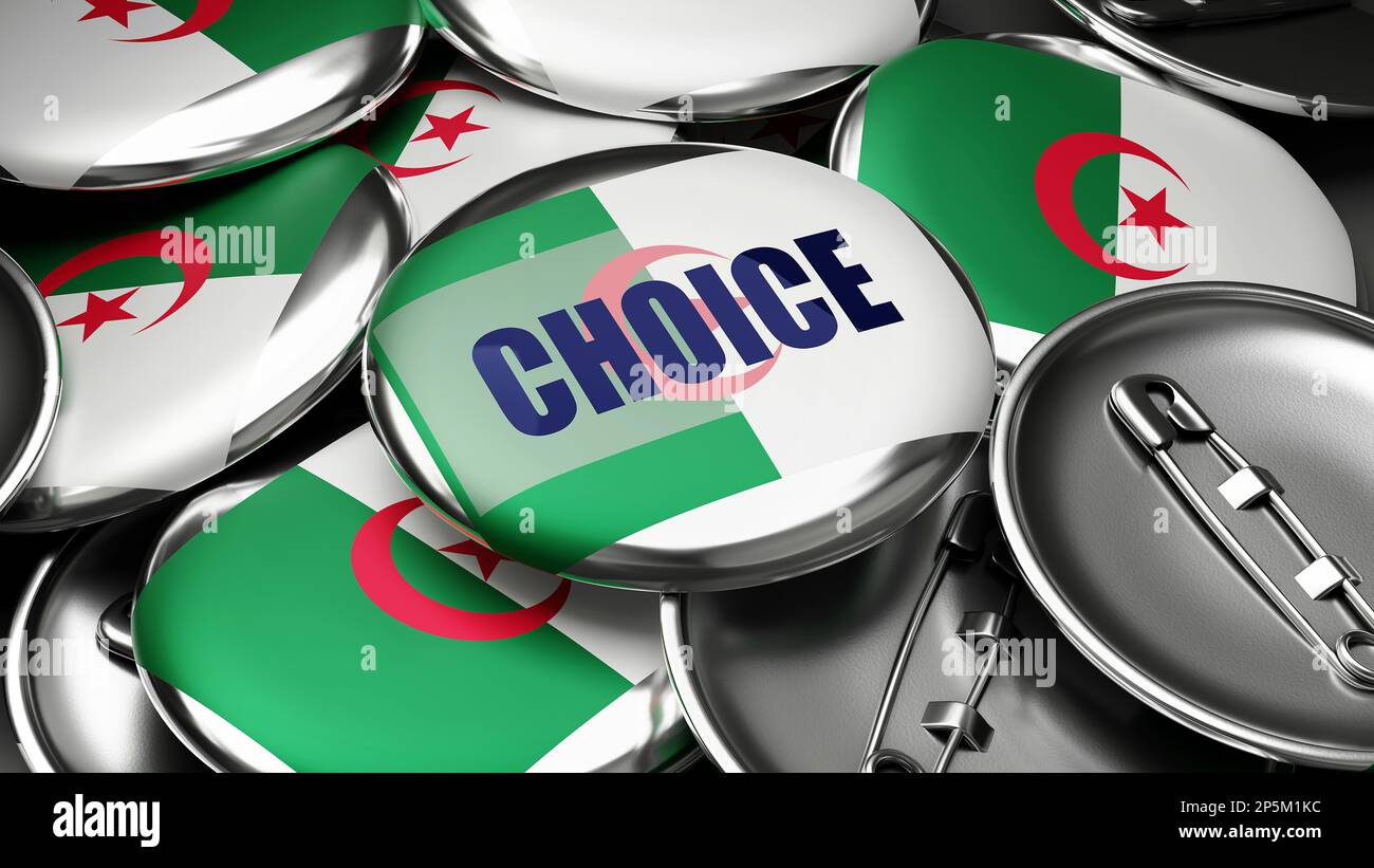 Choice in Algeria - colorful handmade electoral campaign buttons for ...