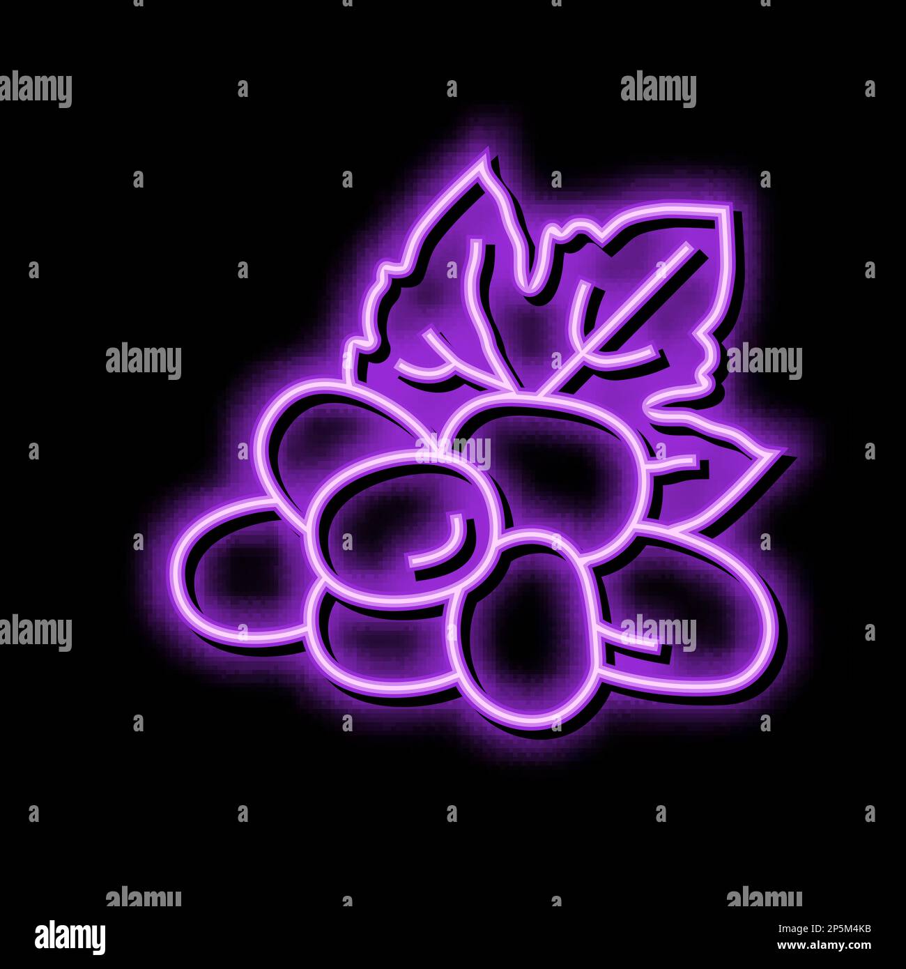 red grape wine neon glow icon illustration Stock Vector Image & Art - Alamy