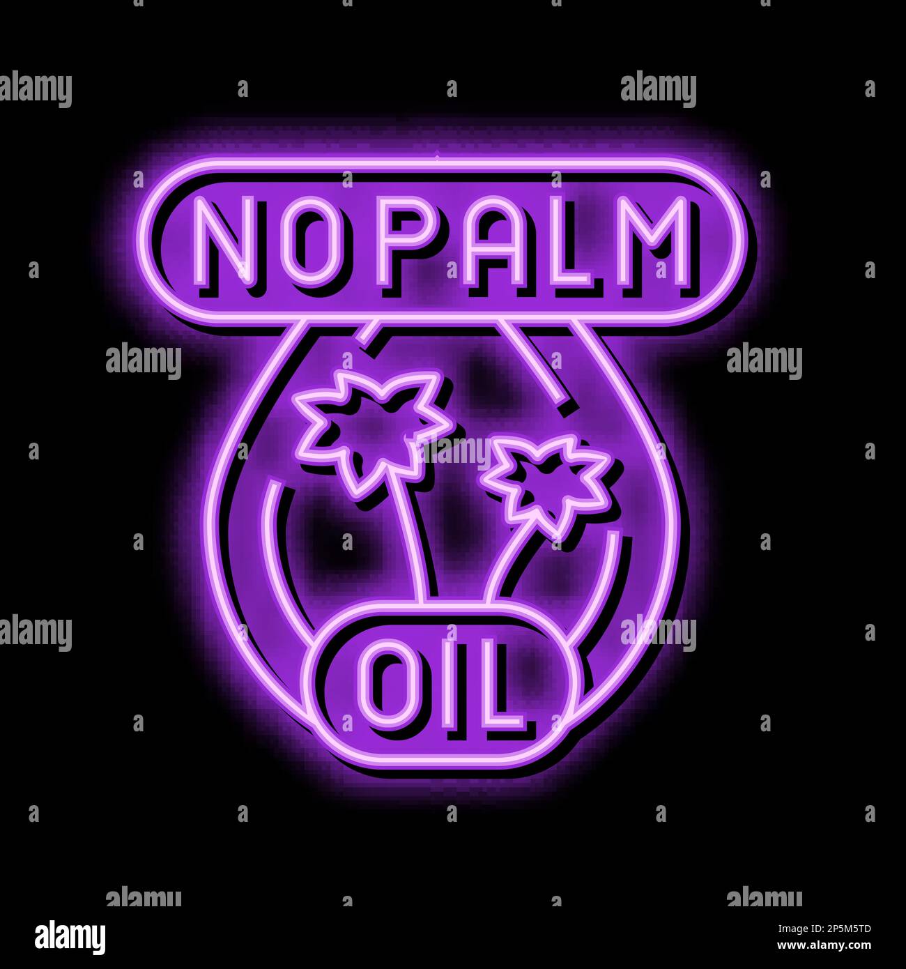 no palm oil neon glow icon illustration Stock Vector Image & Art - Alamy