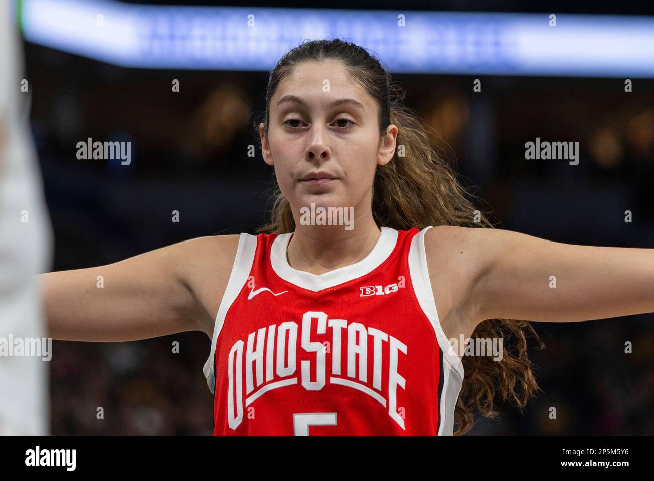 MINNEAPOLIS, MN - MARCH 05: Ohio State Buckeyes guard Emma Shumate (5 ...