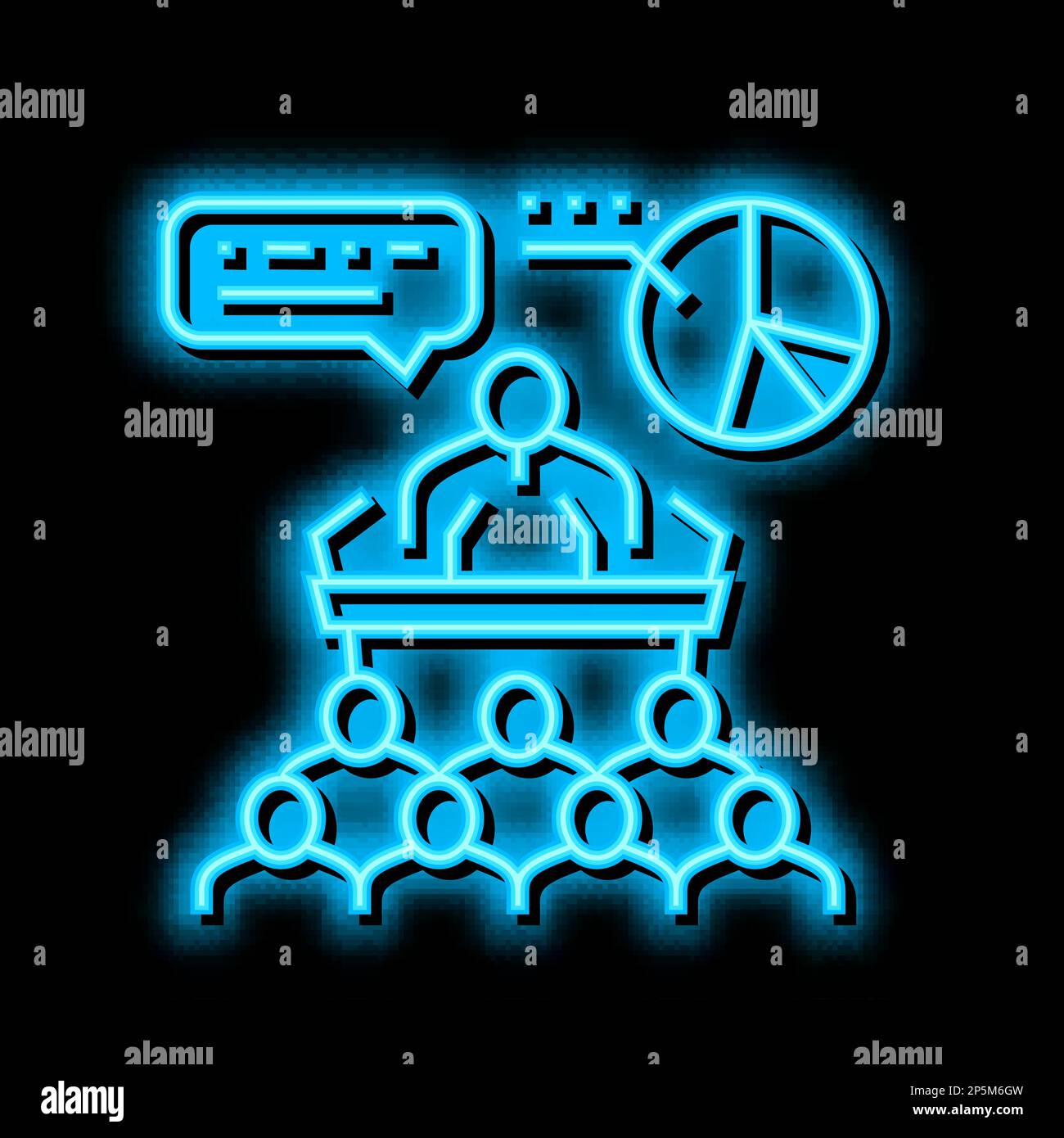 political campaign neon glow icon illustration Stock Vector Image & Art ...