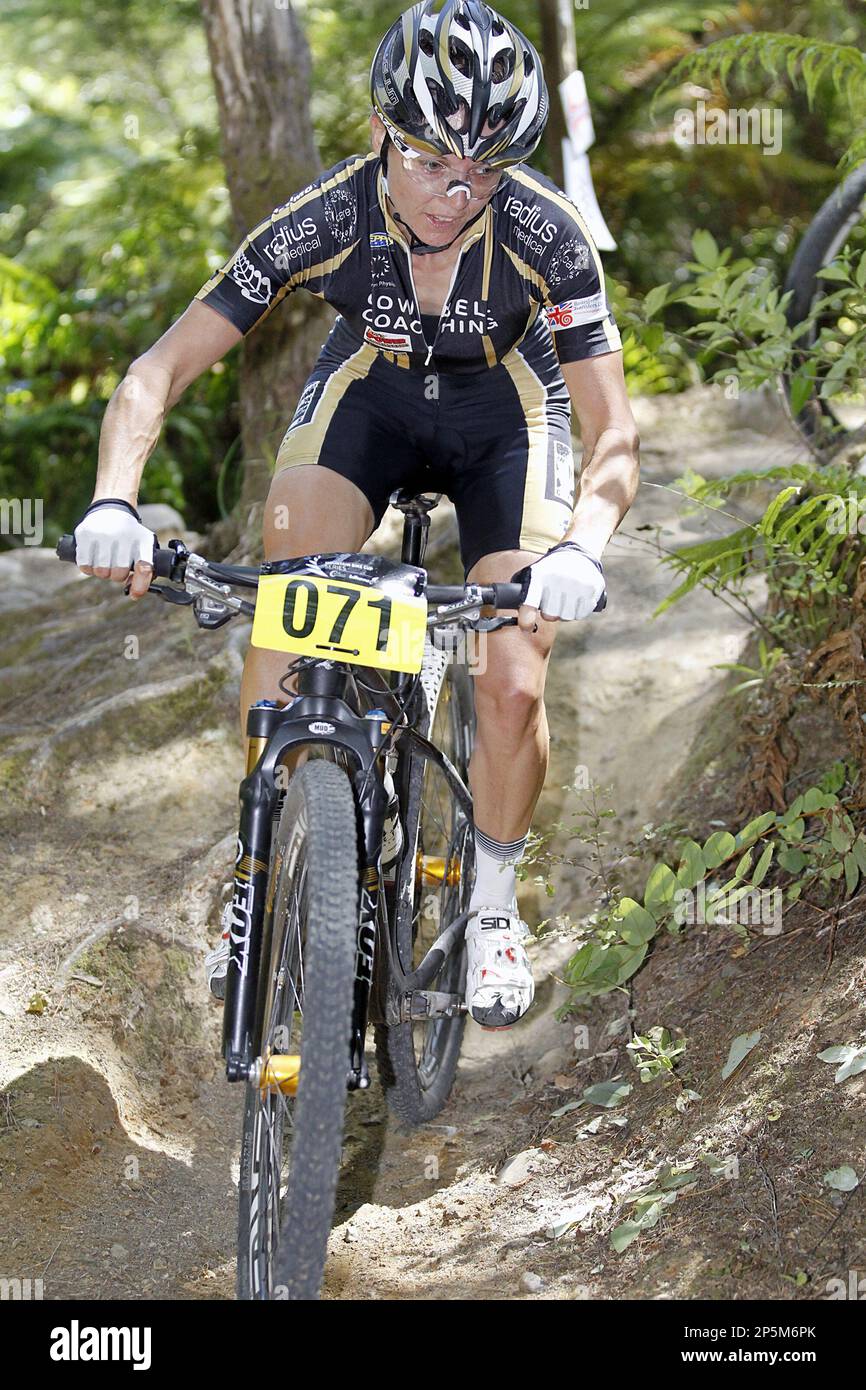 Kim Hurst, of Upper Hutt, New Zealand, in the BikeNZ Mountain Bike Cup ...