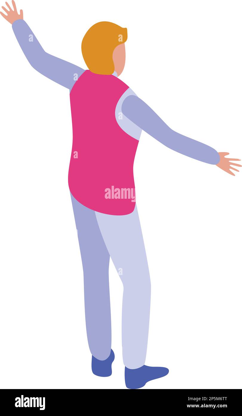 Acrobat art icon isometric vector. Man performance. Dance action Stock ...