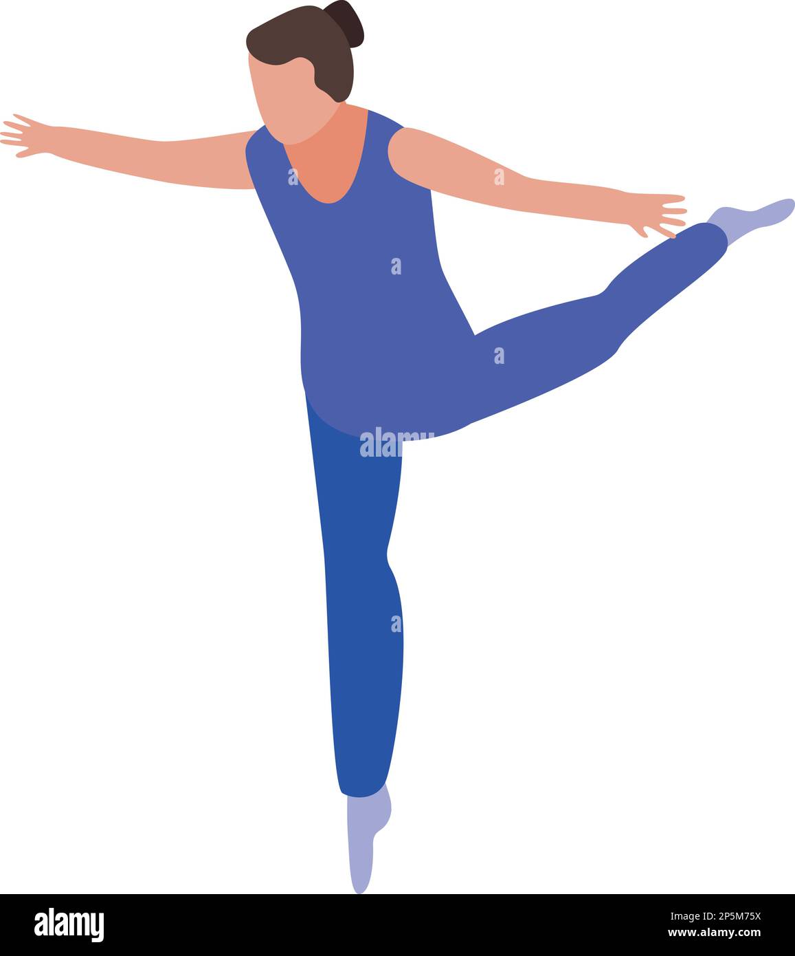 Dance acrobat icon isometric vector. Female art. Body sport Stock ...