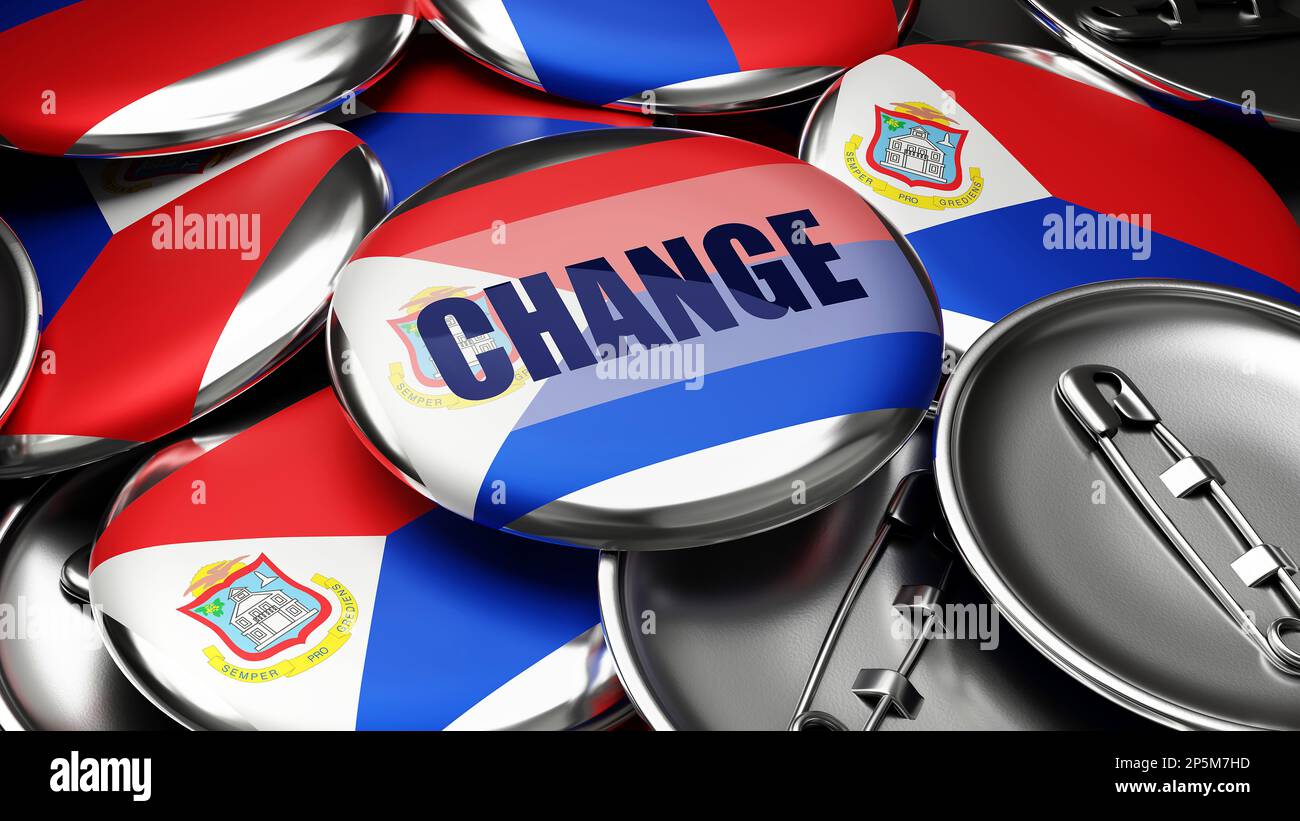 Change in Sint Maarten Dutch part - colorful handmade electoral ...