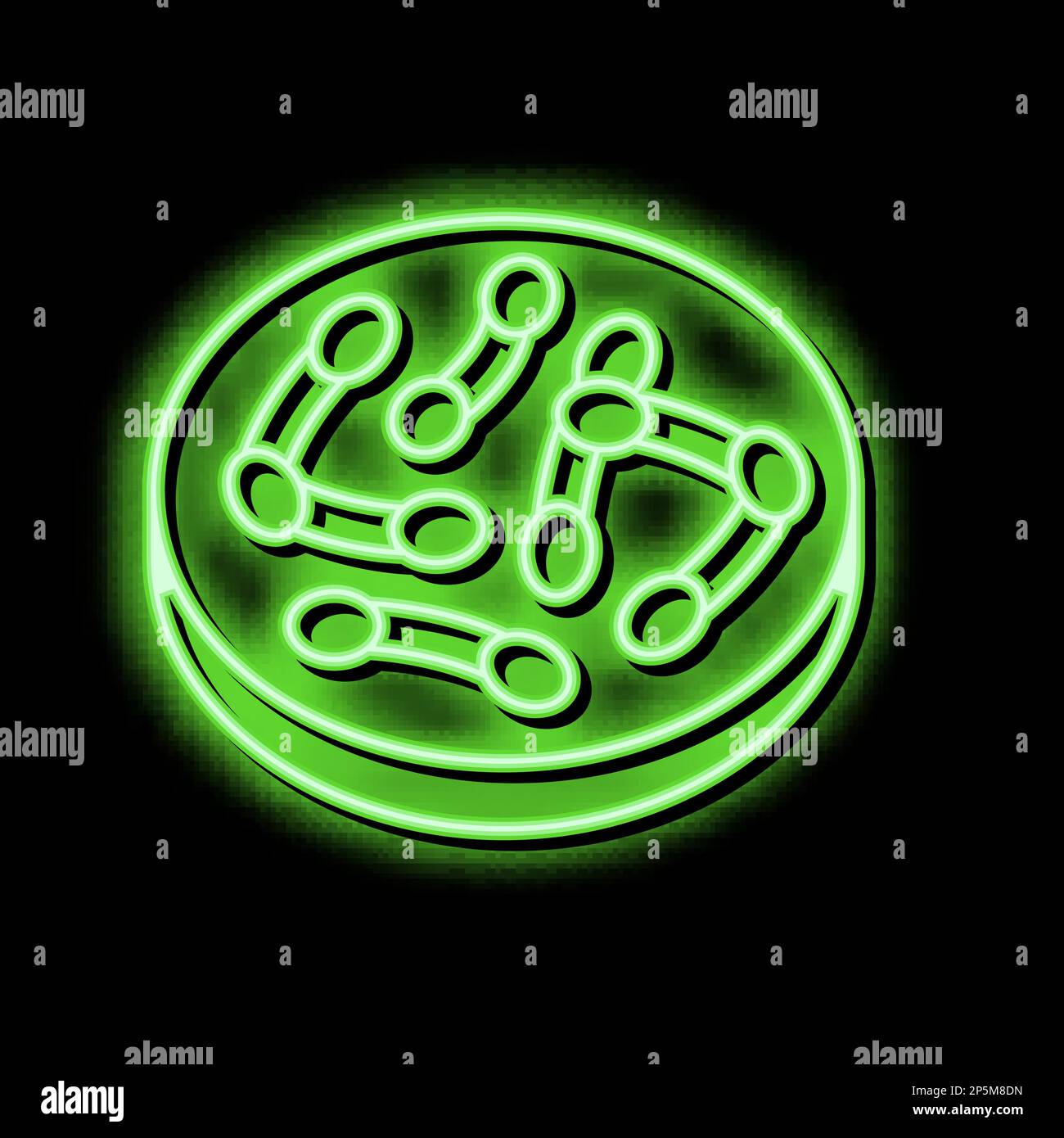 bacteria corynebacterium diphtheriae neon glow icon illustration Stock ...