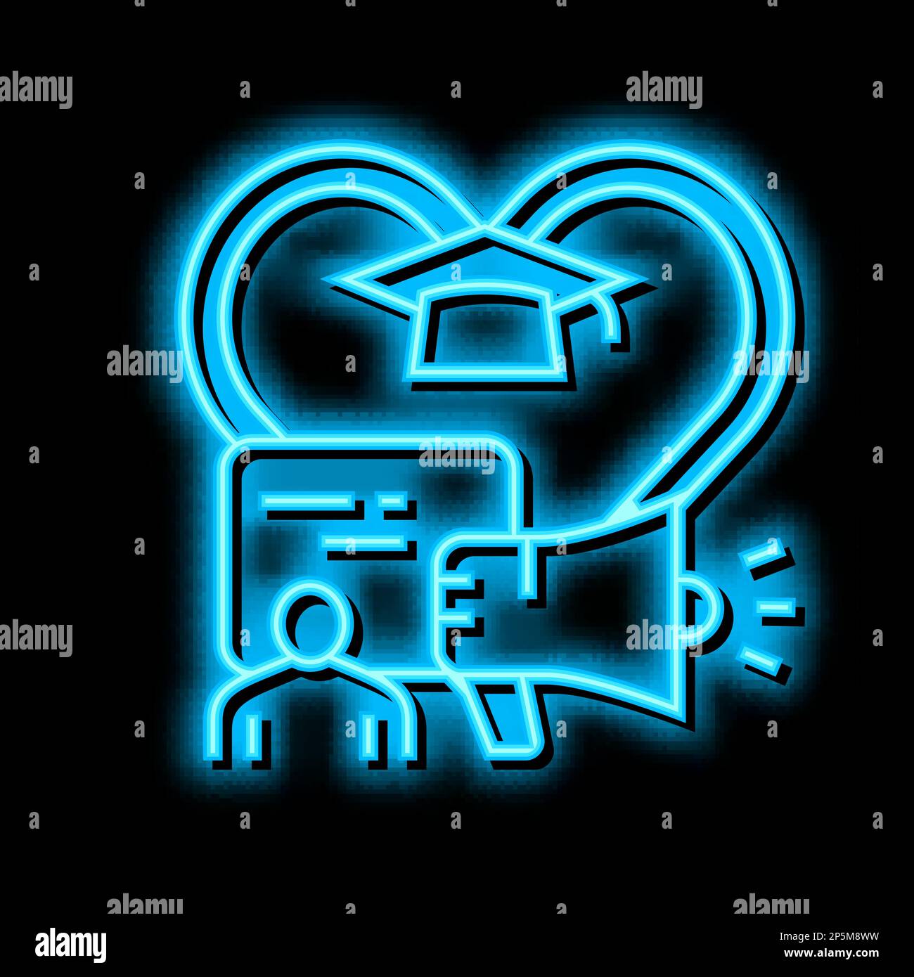 communication and learning neon glow icon illustration Stock Vector ...
