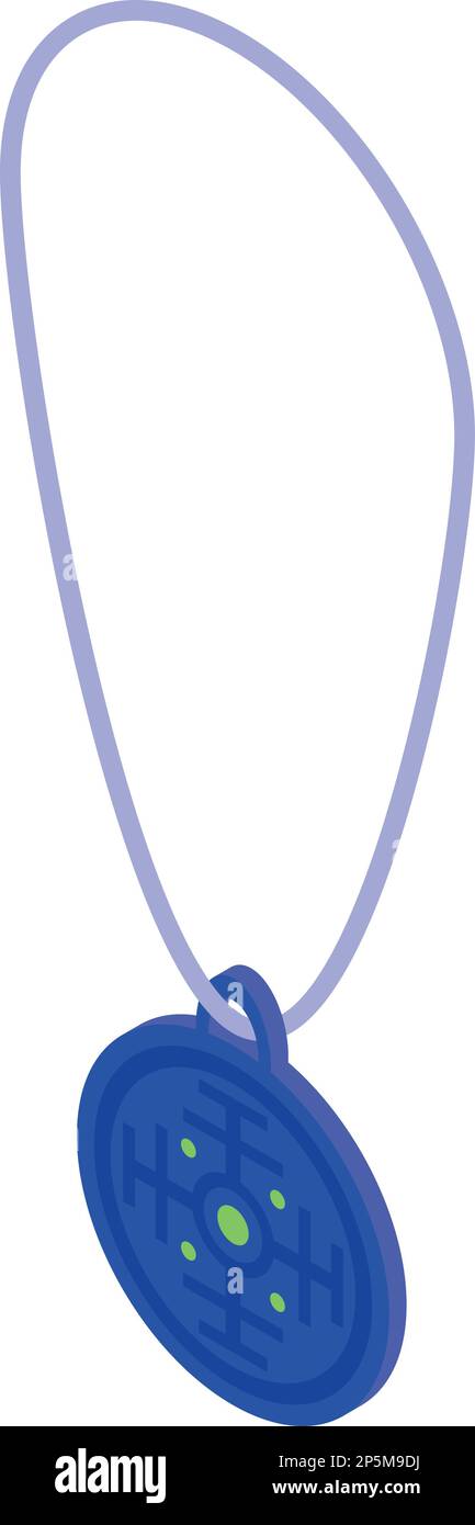 Blue amulet icon isometric vector. Cute magic. Game design Stock Vector ...