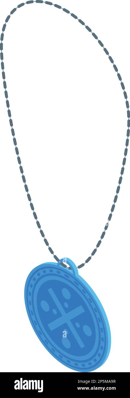 Blue gem amulet icon isometric vector. Magic design. Hand game Stock ...