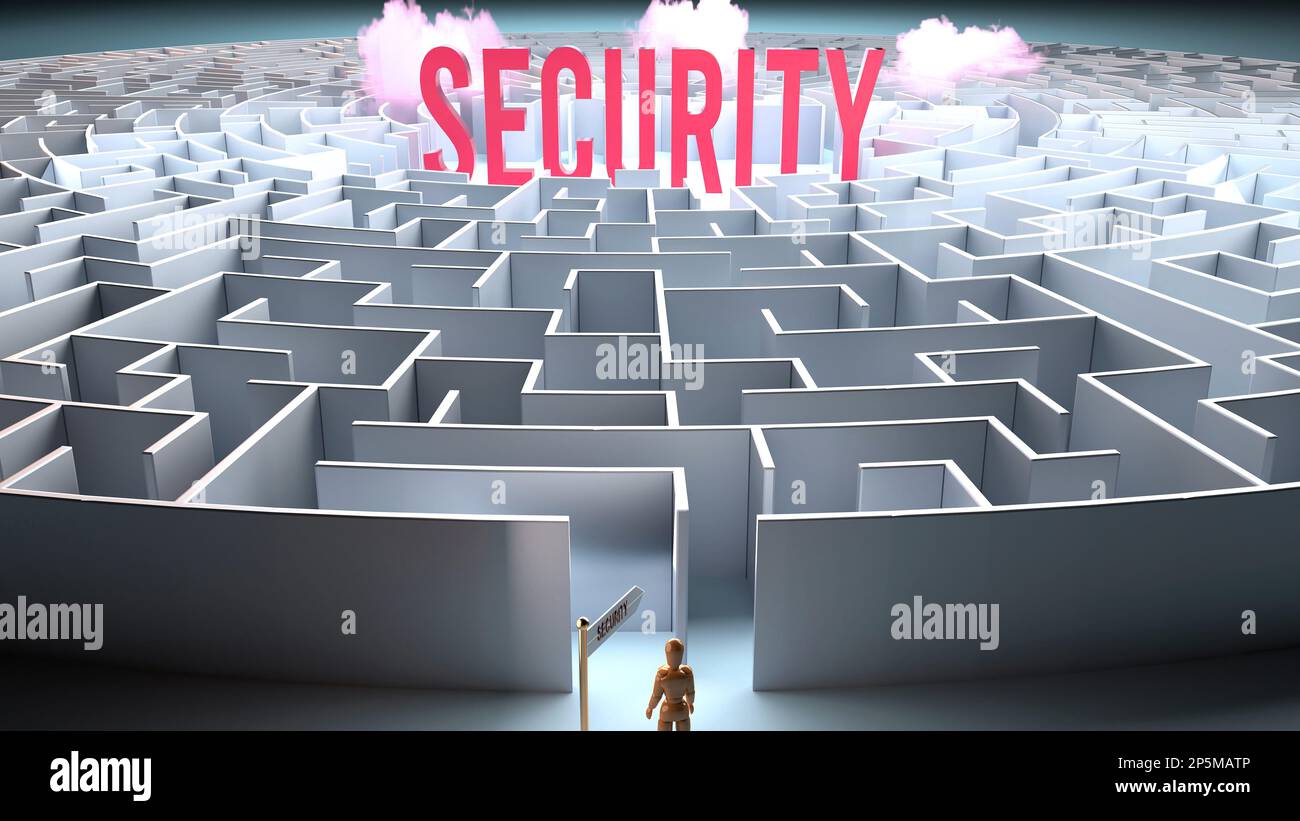 A vulnerable person in front of a big obstacle and a challenge to find ...