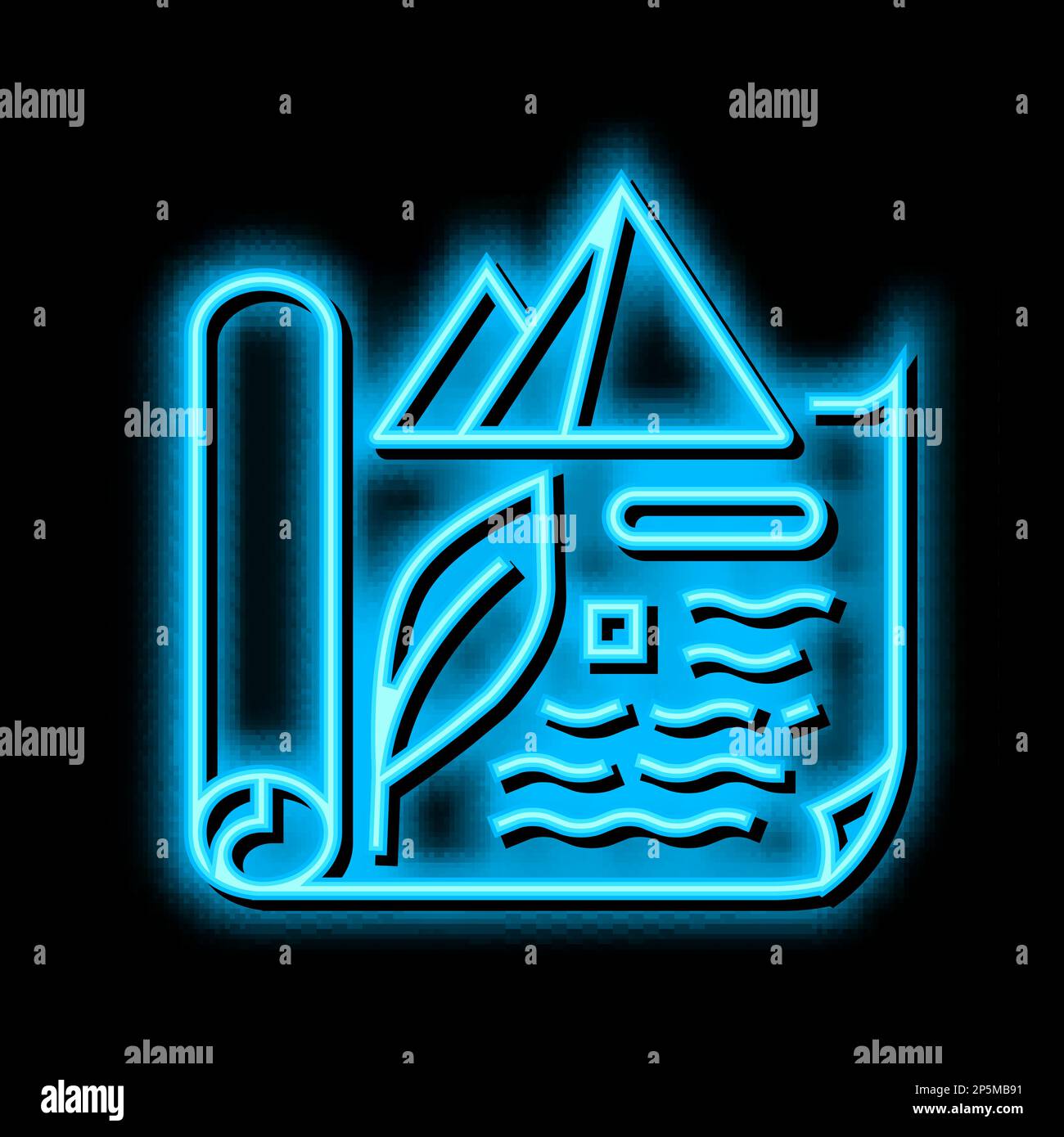 ancient egypt history neon glow icon illustration Stock Vector Image ...