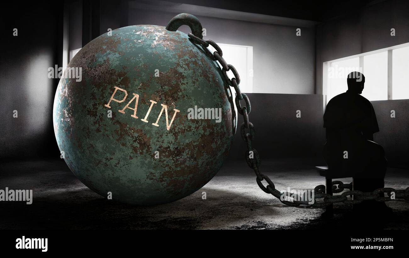 Pain and intimate, silent and lonely suffering human soul. Person ...