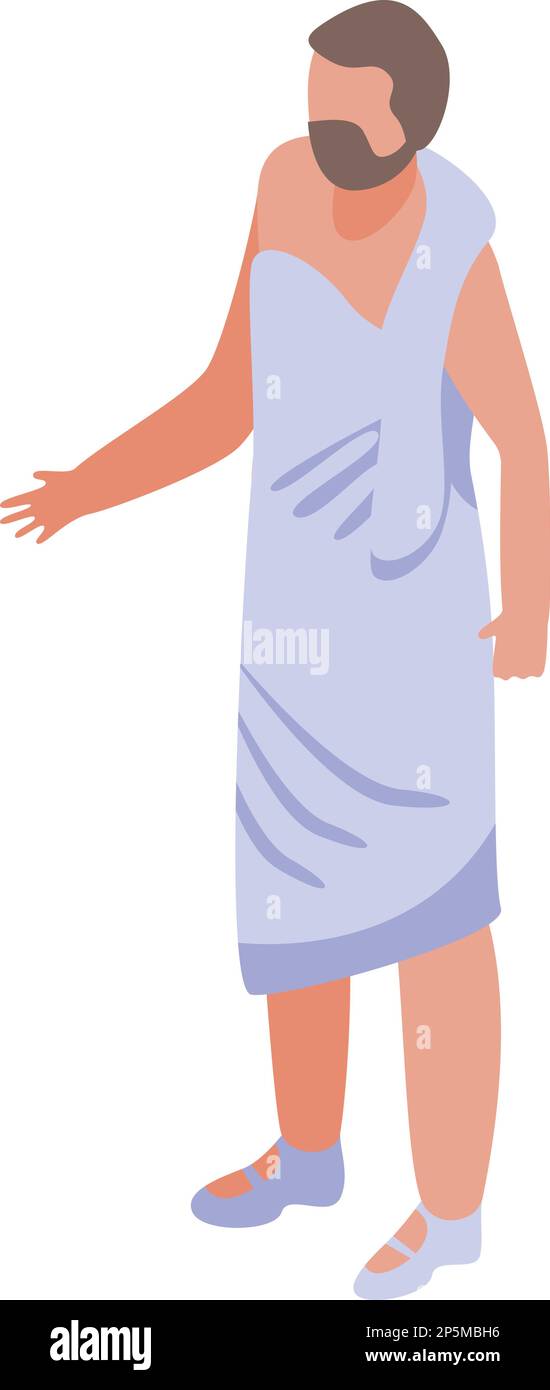Greek man icon isometric vector. Rome history. Culture historic Stock ...