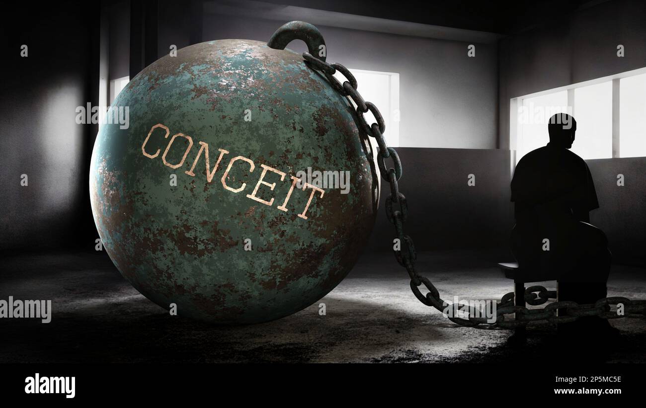 Conceit and intimate, silent and lonely suffering human soul. Person ...