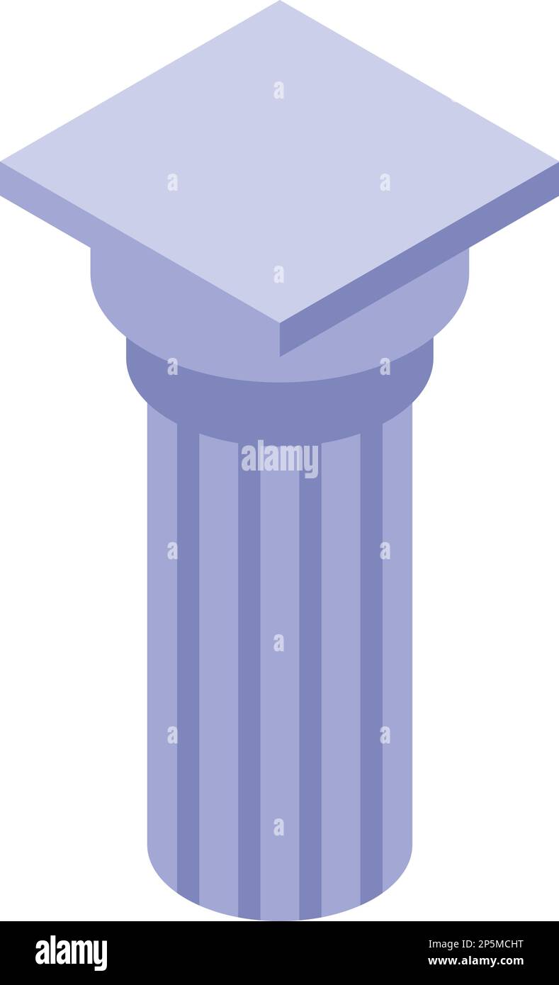Greek column icon isometric vector. Rome history. Classic soldier Stock ...