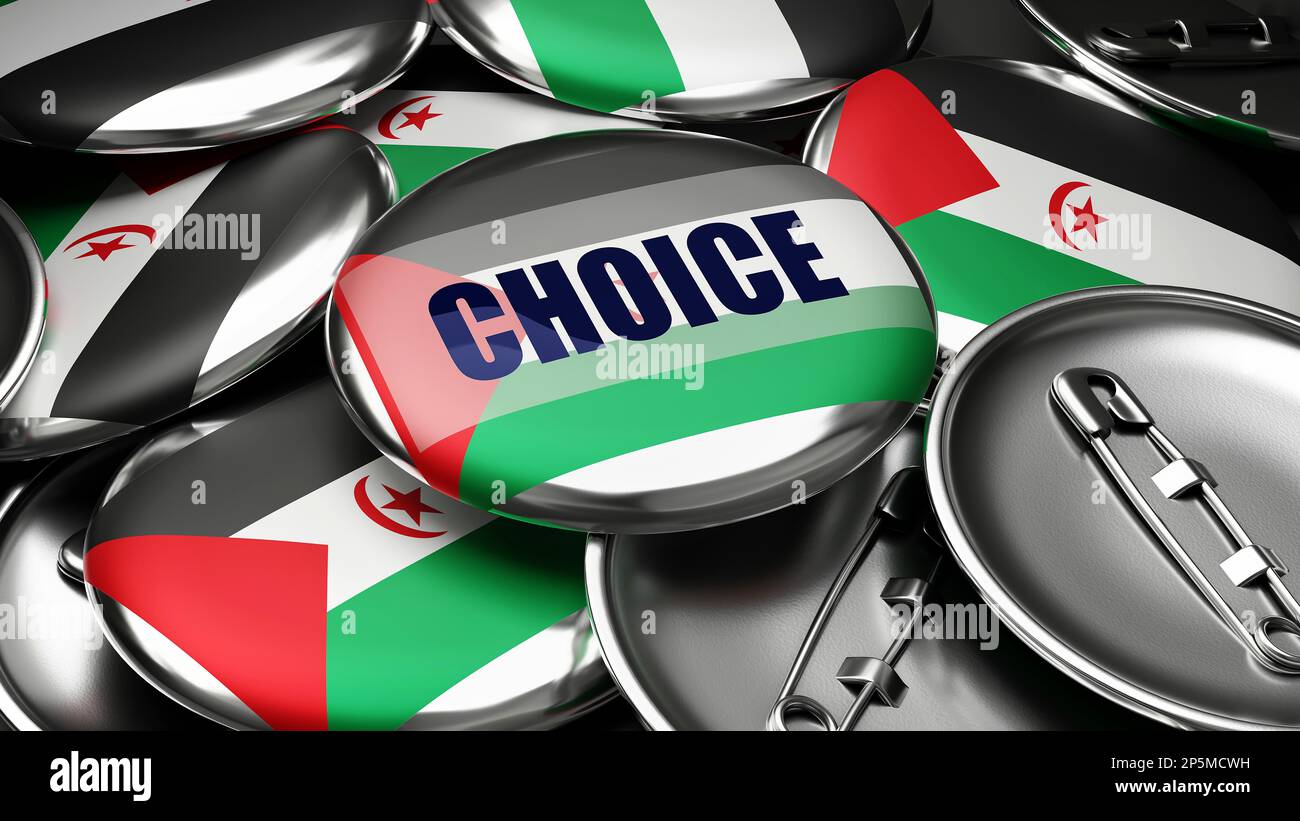 Choice in Western Sahara - colorful handmade electoral campaign buttons ...